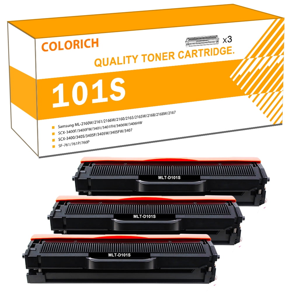 Colorich 3-Pack Compatible D101S 101S Toner Cartridge for Samsung 101S ...
