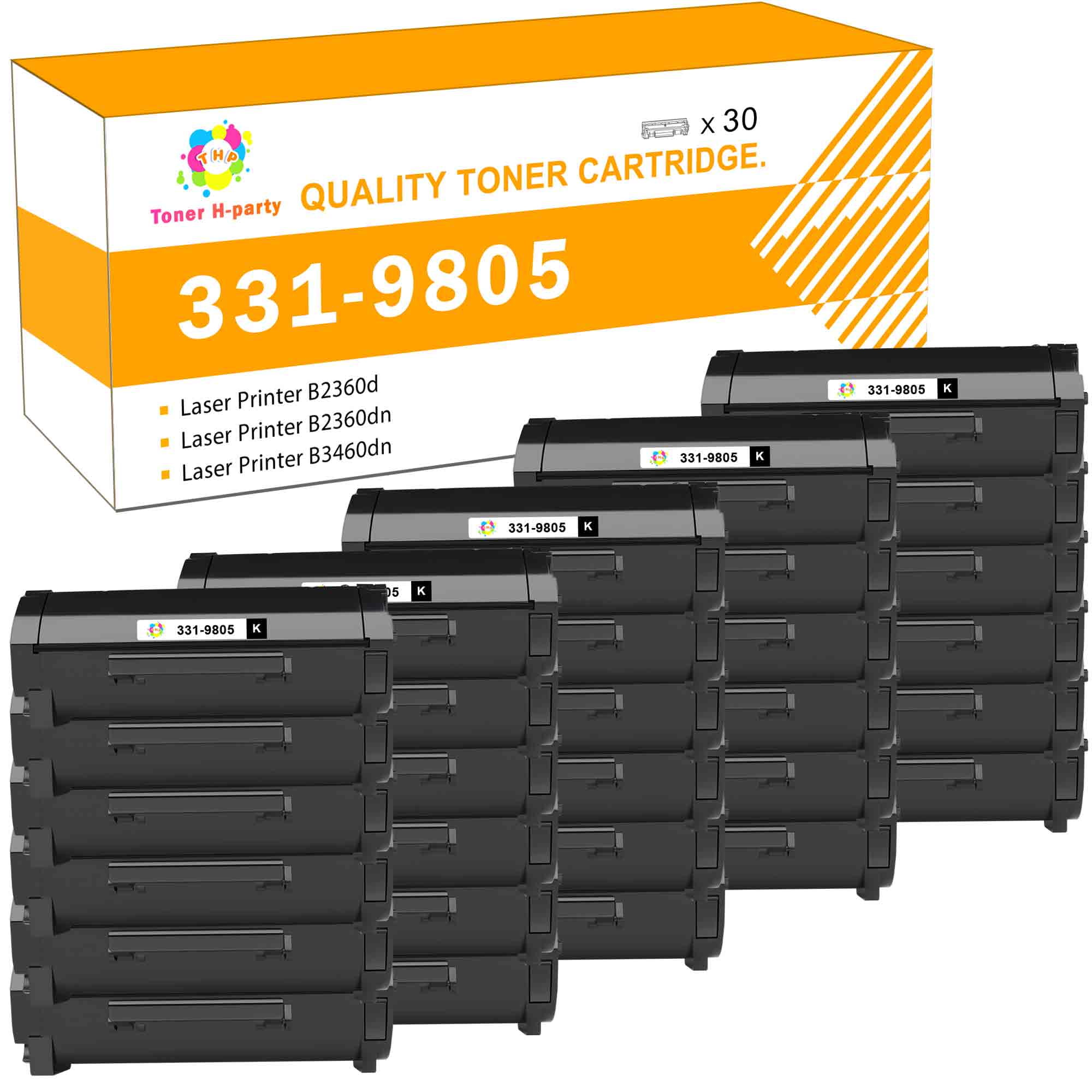 Toner H-Party 30-Pack Compatible Toner Cartridge Replacement for Dell ...