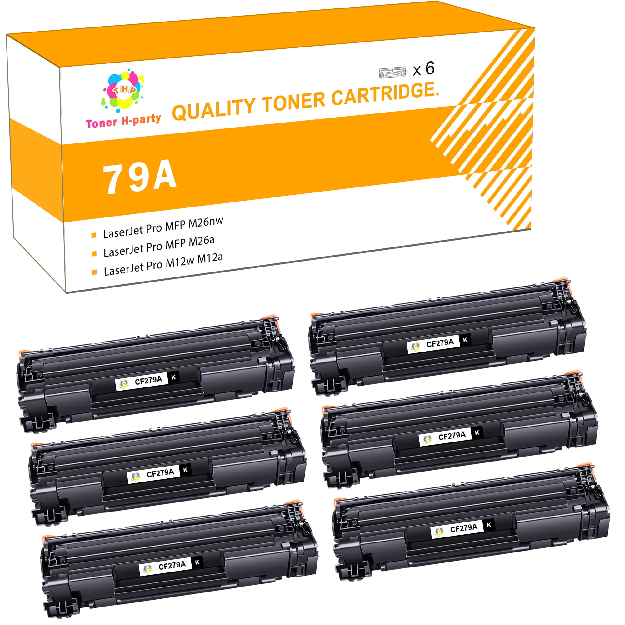 Toner H-Party 6-Pack Compatible 79A Toner Cartridge Replacement for HP ...