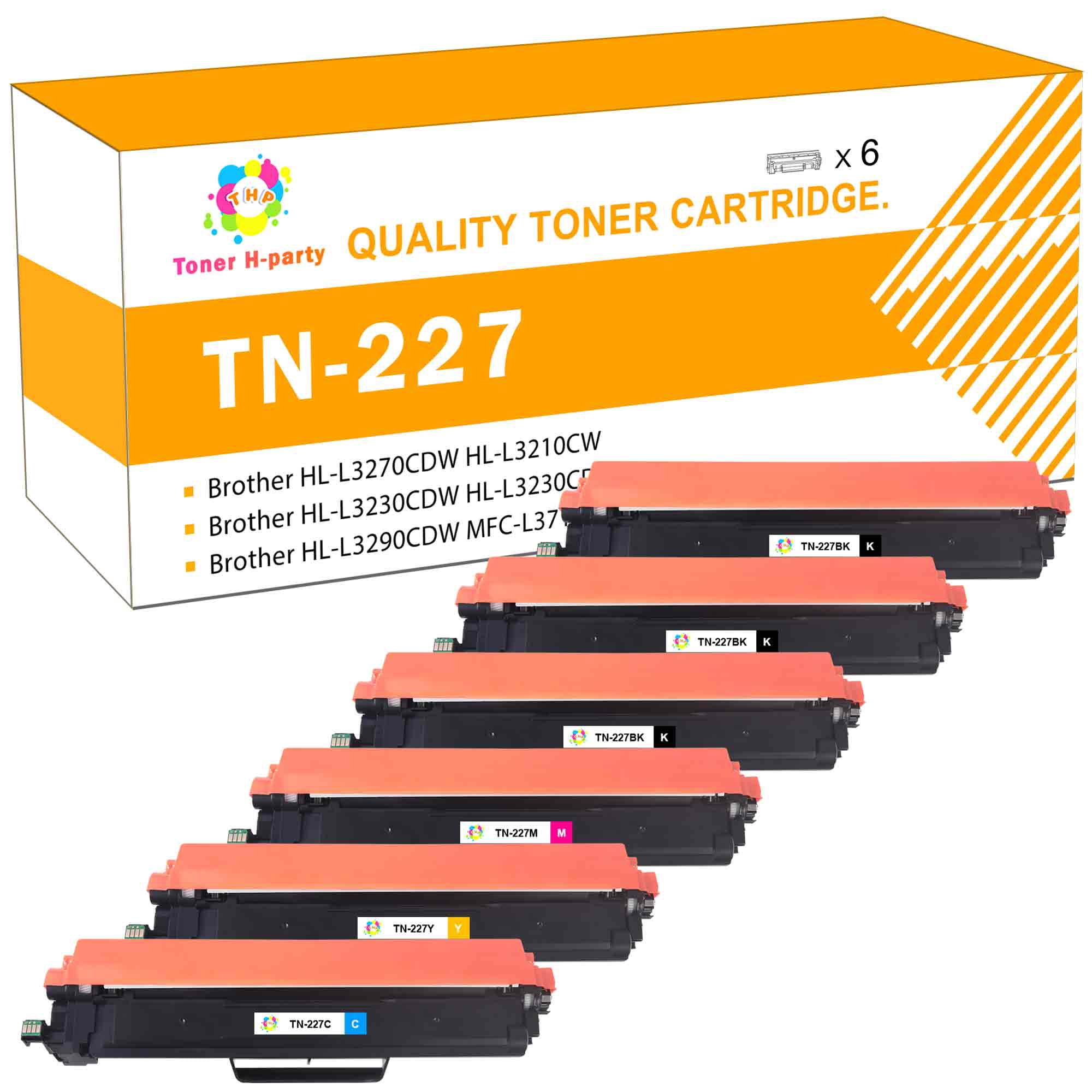 Toner H-Party 6-Pack Compatible Toner Cartridges Replacement for ...
