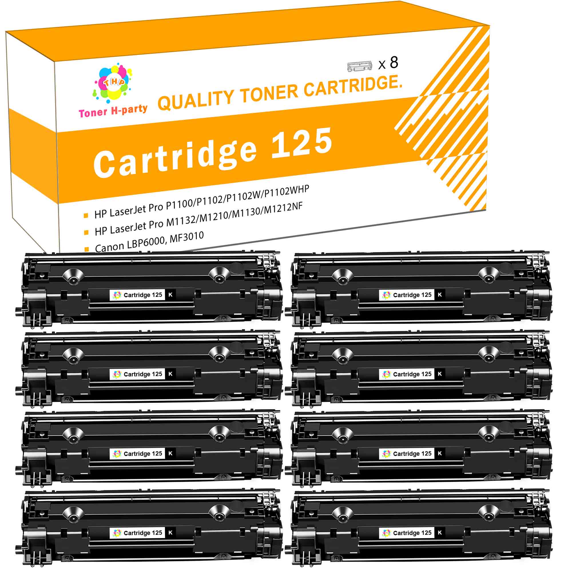 Toner H-Party 8-Pack Compatible Toner Cartridge Replacement for Canon ...