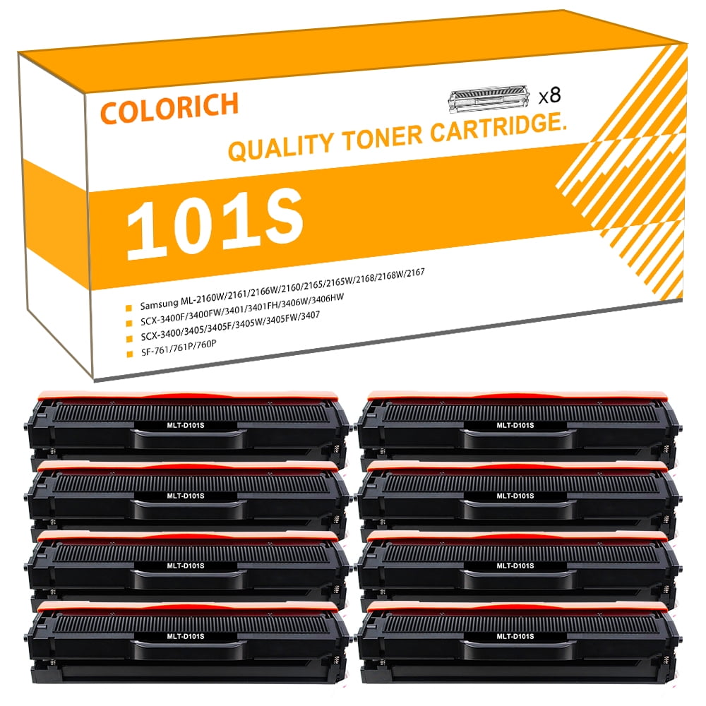 Colorich 8-Pack Compatible D101S 101S Toner Cartridge for Samsung 101S ...