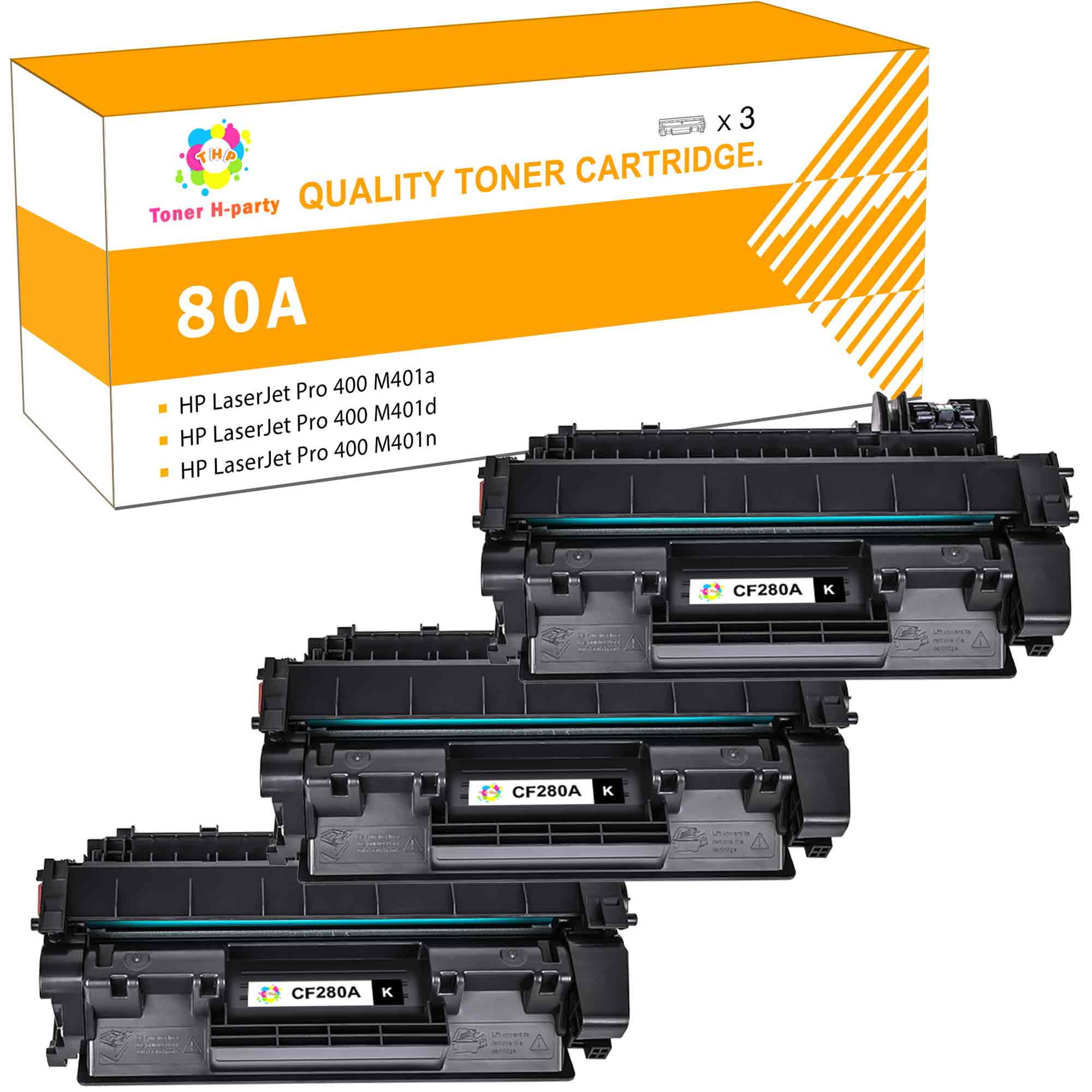 Toner H-Party 80A Toner Compatible 80A Laserjet Toner Cartridge for HP ...