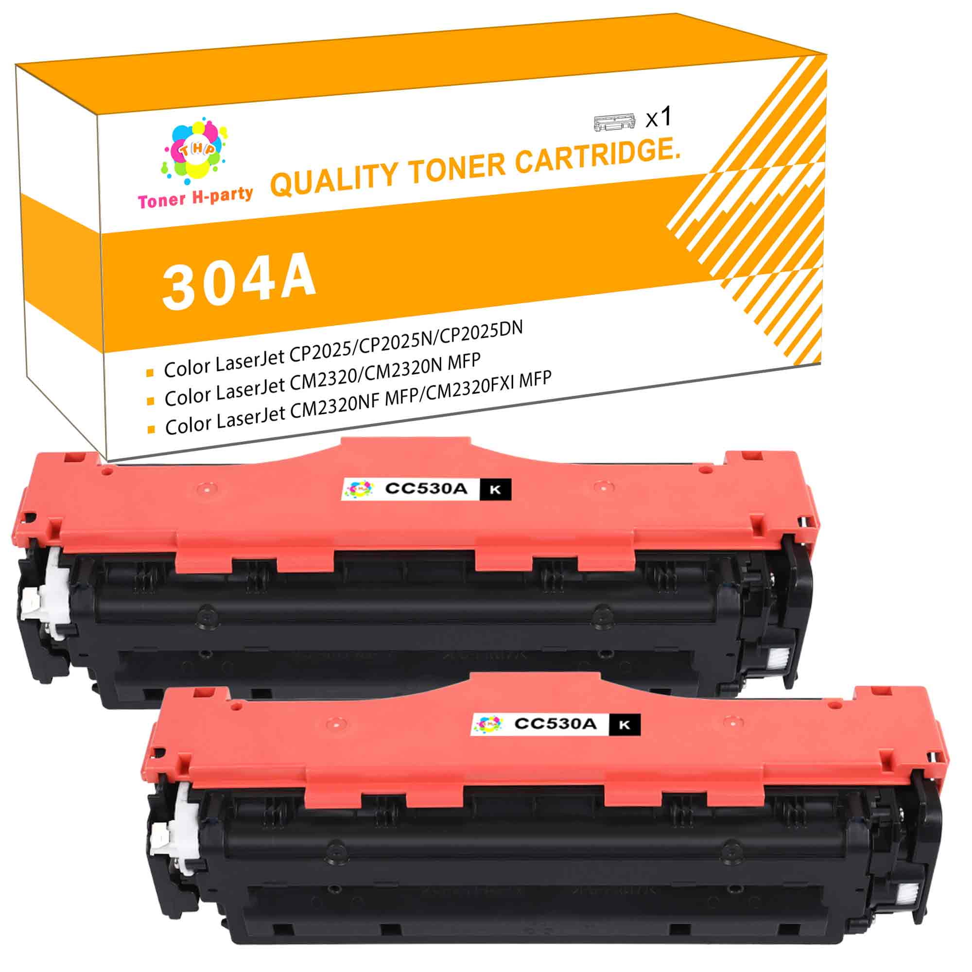 Toner H-Party Compatible 304A Toner Cartridge Replacement for HP CC530A for Use with Color ...