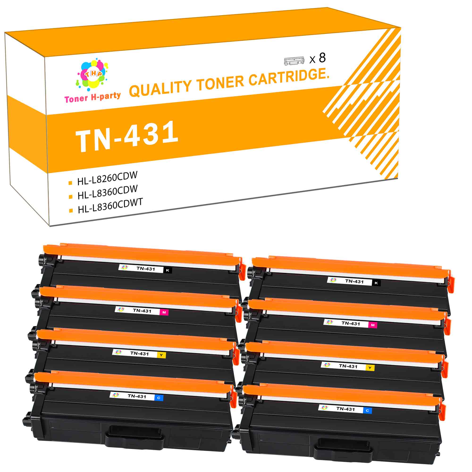 Toner H-Party Compatible Toner Cartridge for Brother TN-431BK TN-431C ...