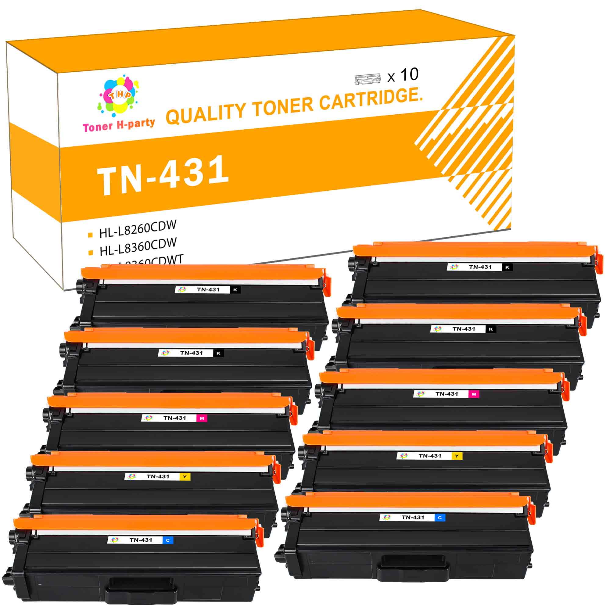 Toner H-Party Compatible Toner Cartridge for Brother TN-431BK TN-431C ...