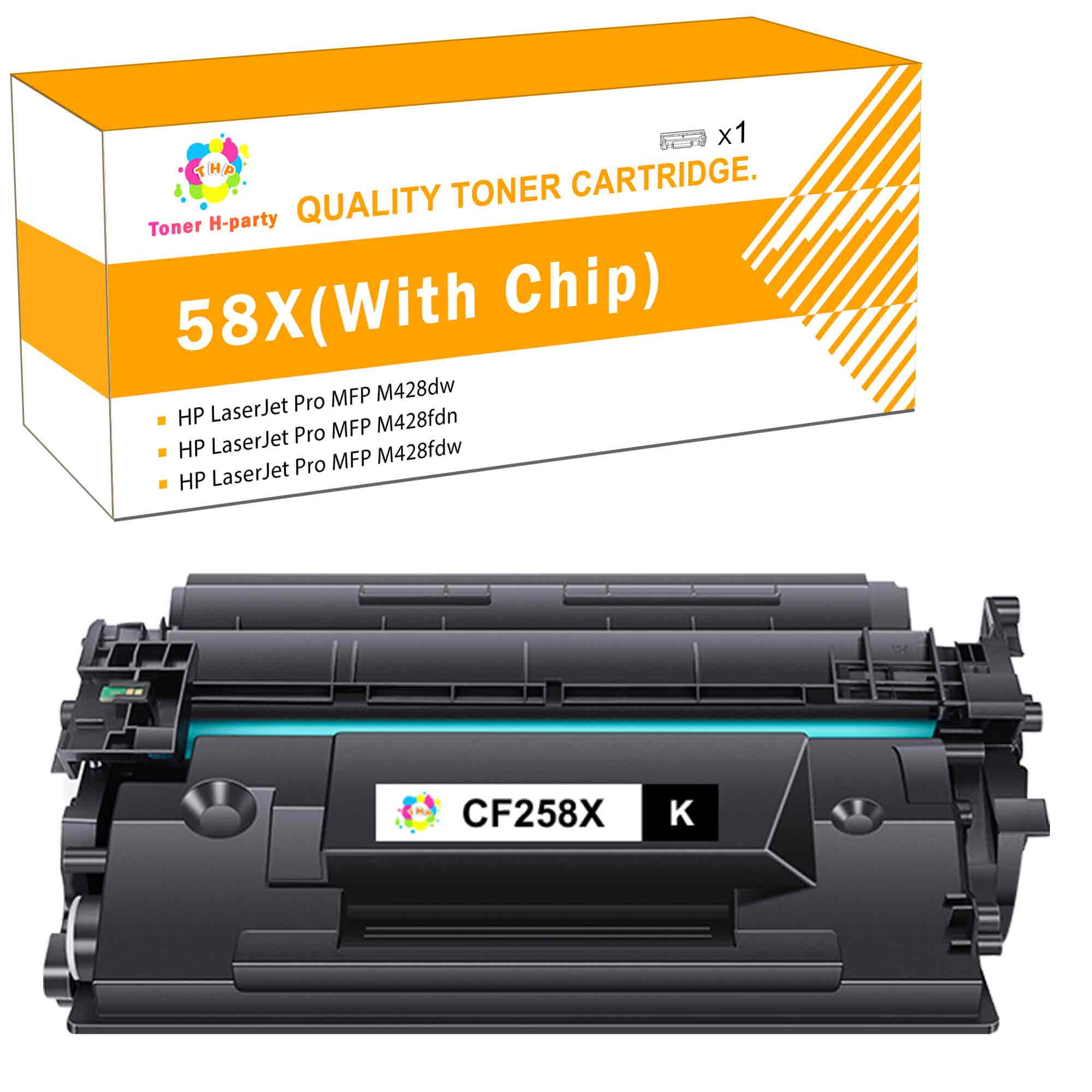 Toner H-Party Compatible Toner Cartridge with Chip Replacement for HP ...