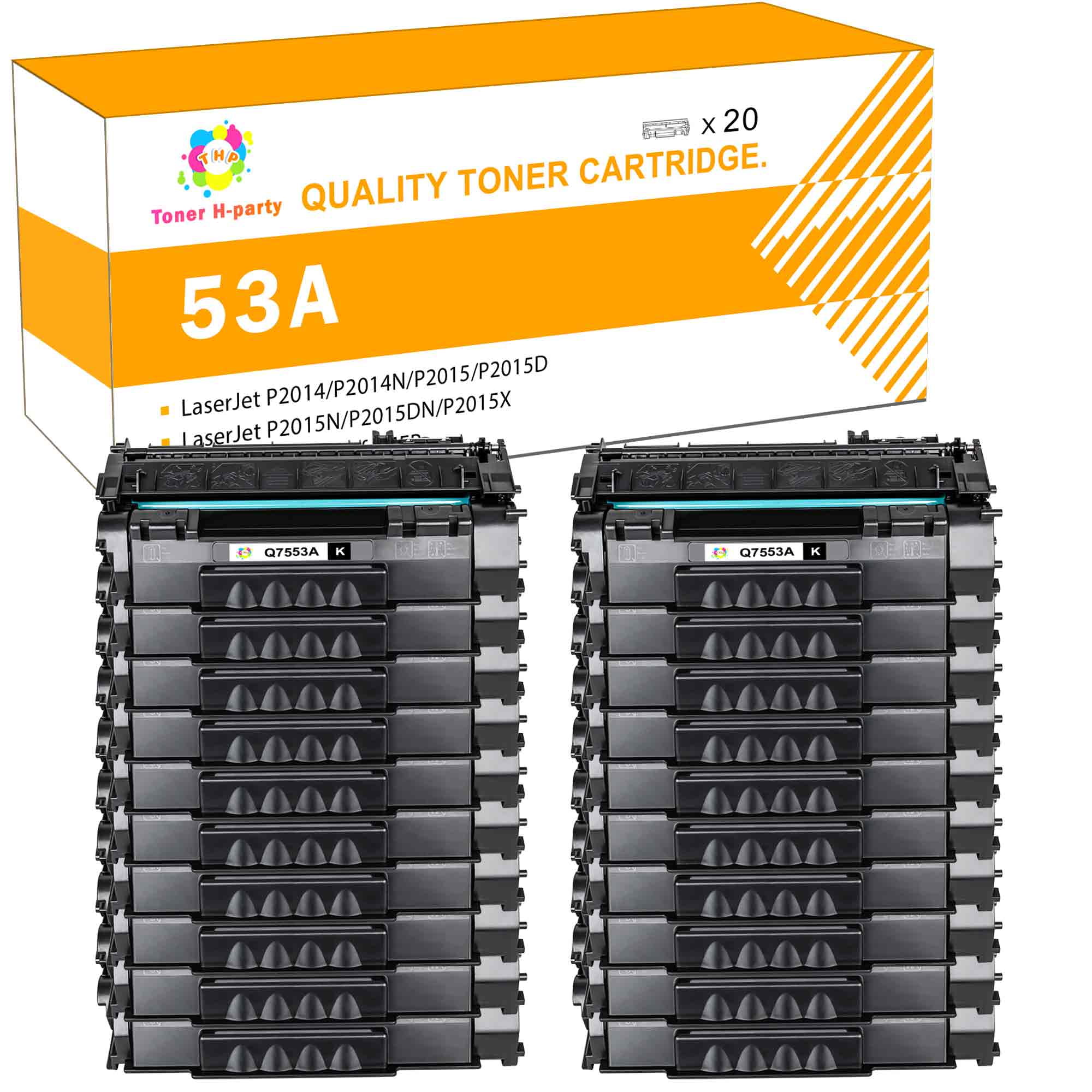 Toner H-Party Compatible Toner Cartridge Replacement for HP Q7553A LaserJet P2014 P2014N P2015 ...