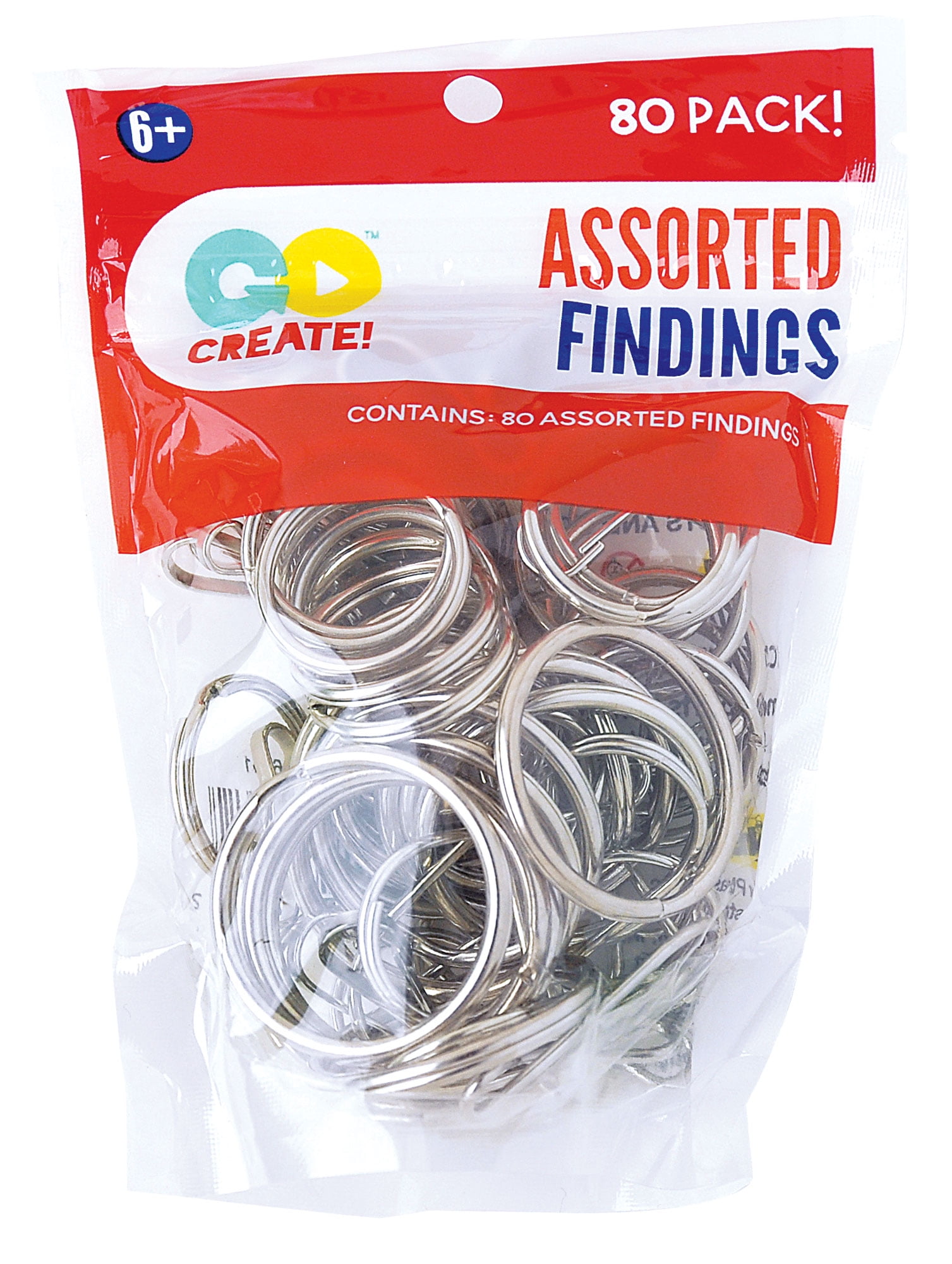 Toner Plastics Assorted Silver Findings 80pc - Walmart.com