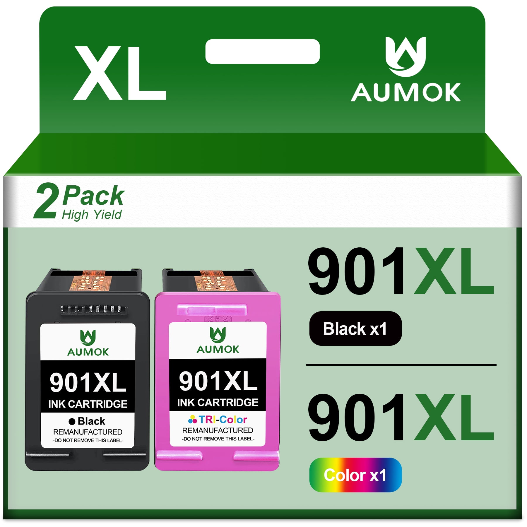Tonerkingdom 2PK Replacement for HP 901XL Ink Cartridge Set: 1 Black ...