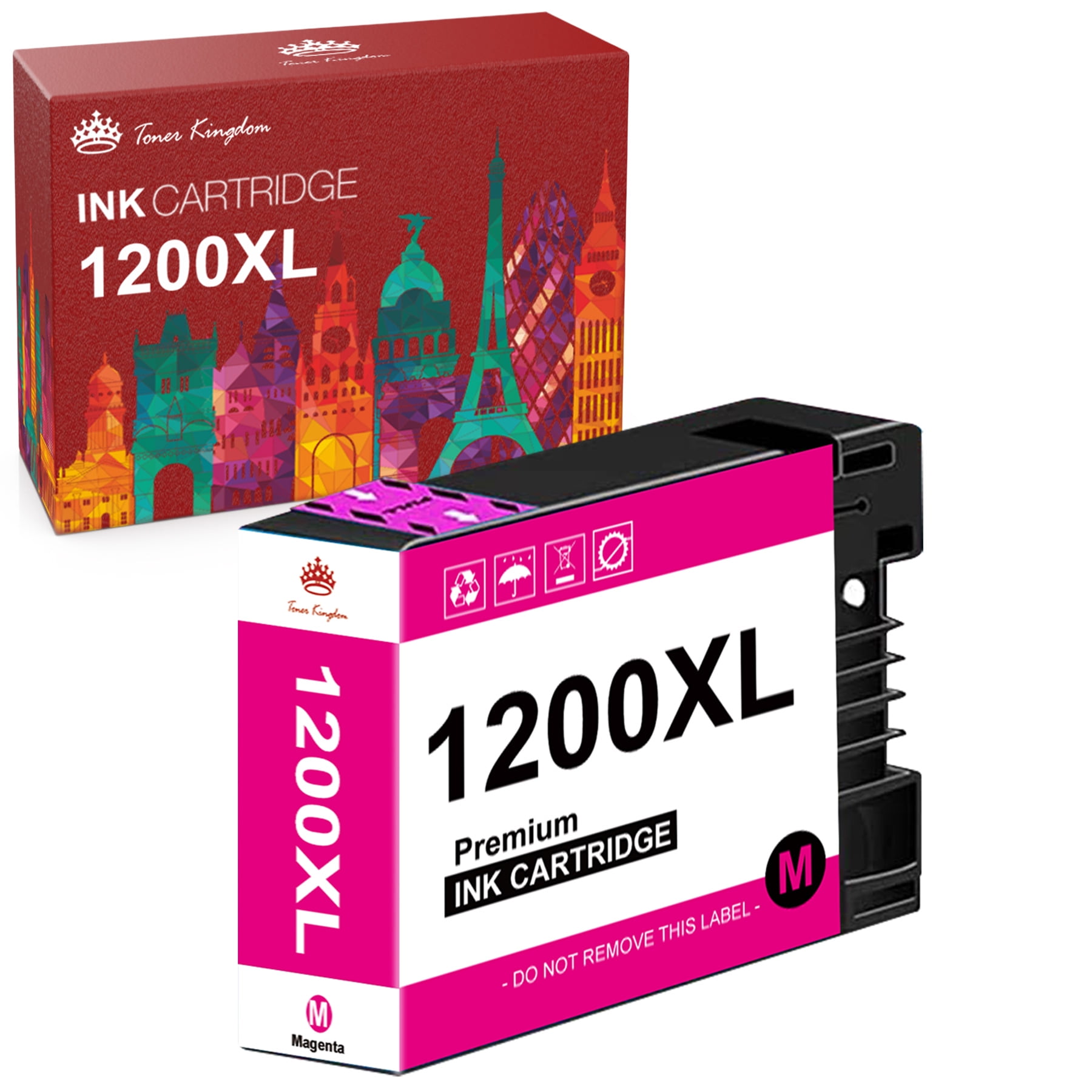 Tonerkingdom PGI 1200XL Magenta Ink Cartridge For Canon 1200XL Ink ...