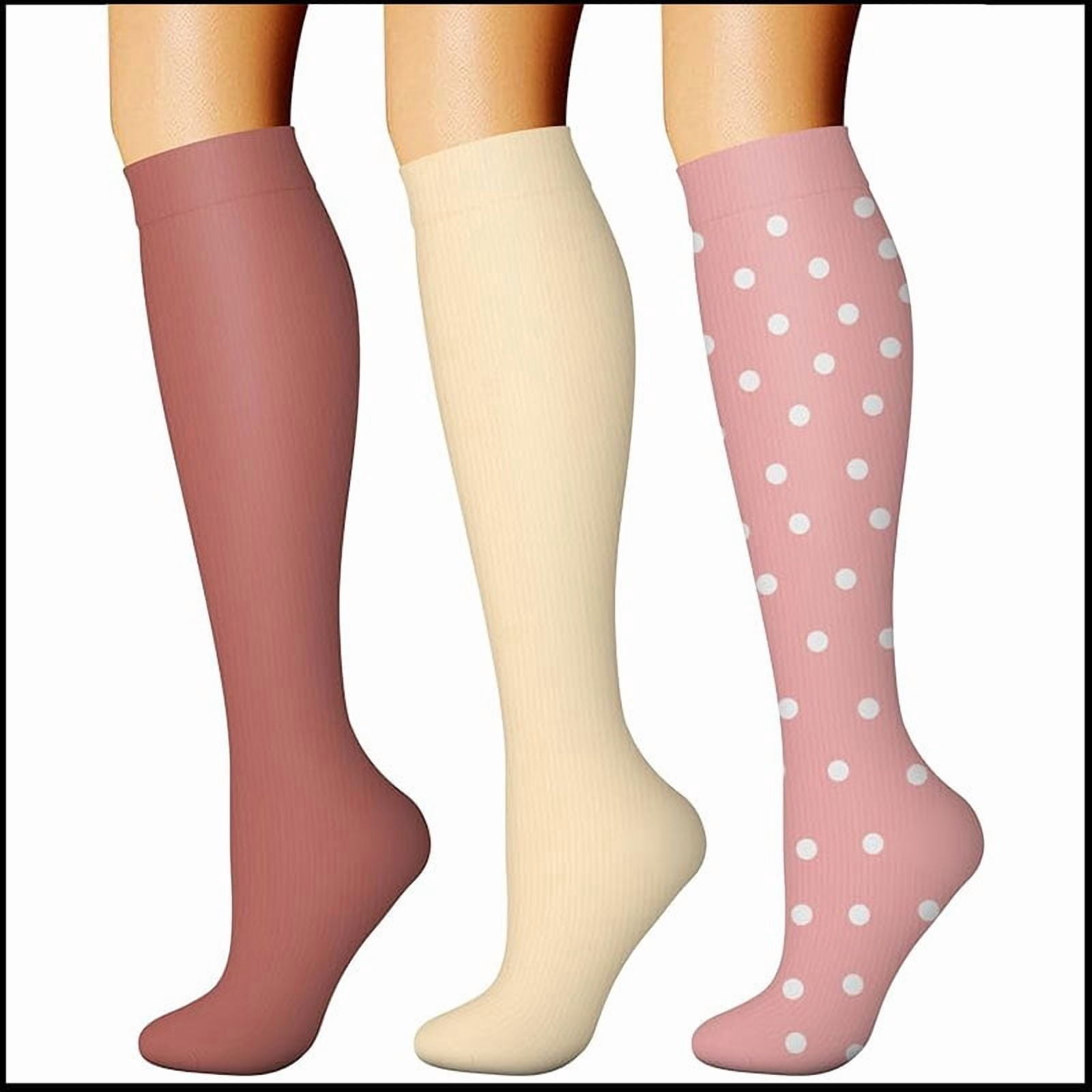 Tonewbye Compression Socks for Women & Men Knee High (3 Pairs) 15-20 ...