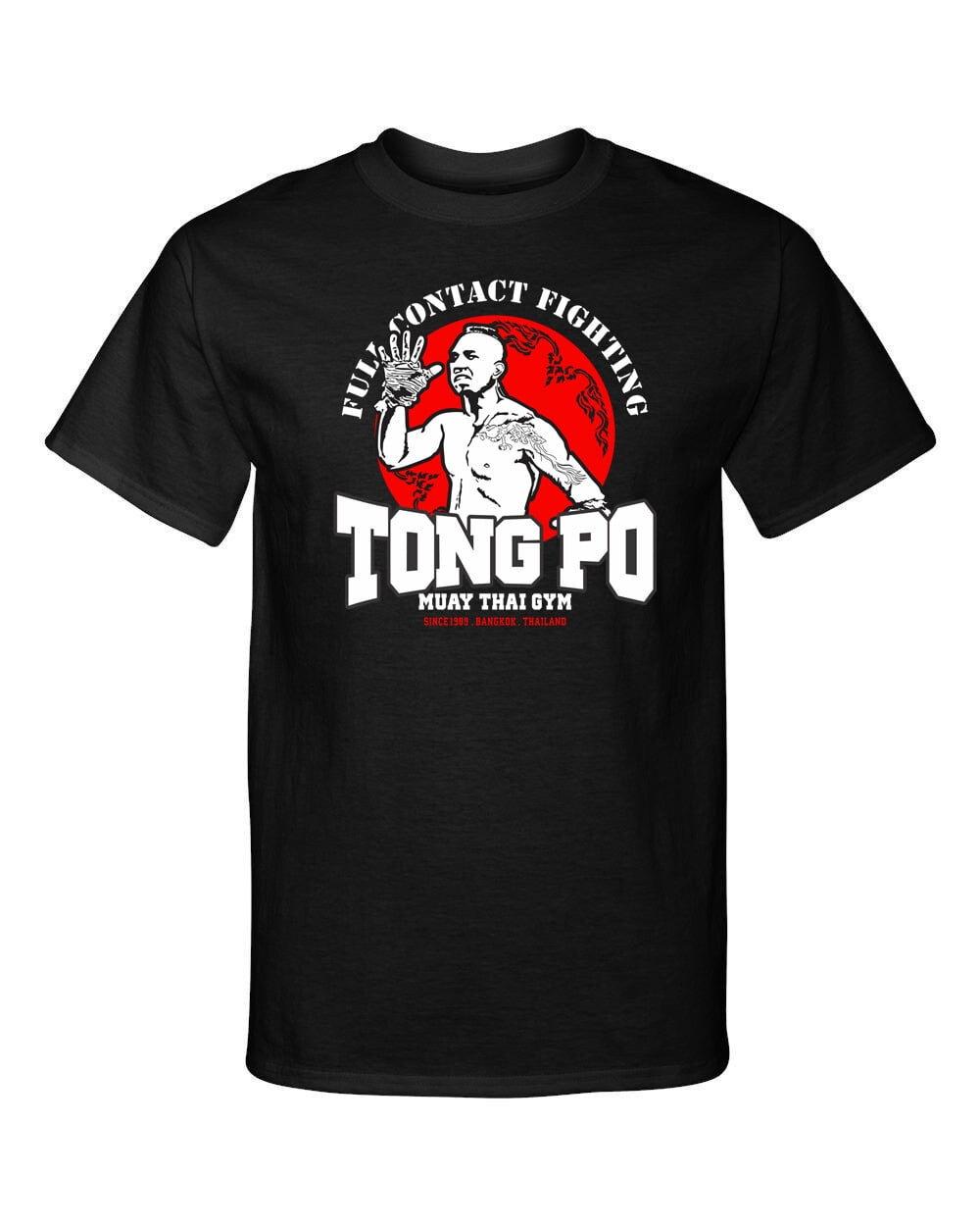 Tong Po Kick Boxer 80s Muay Tai Gym Parody Style Graphic Tee Shirt ...