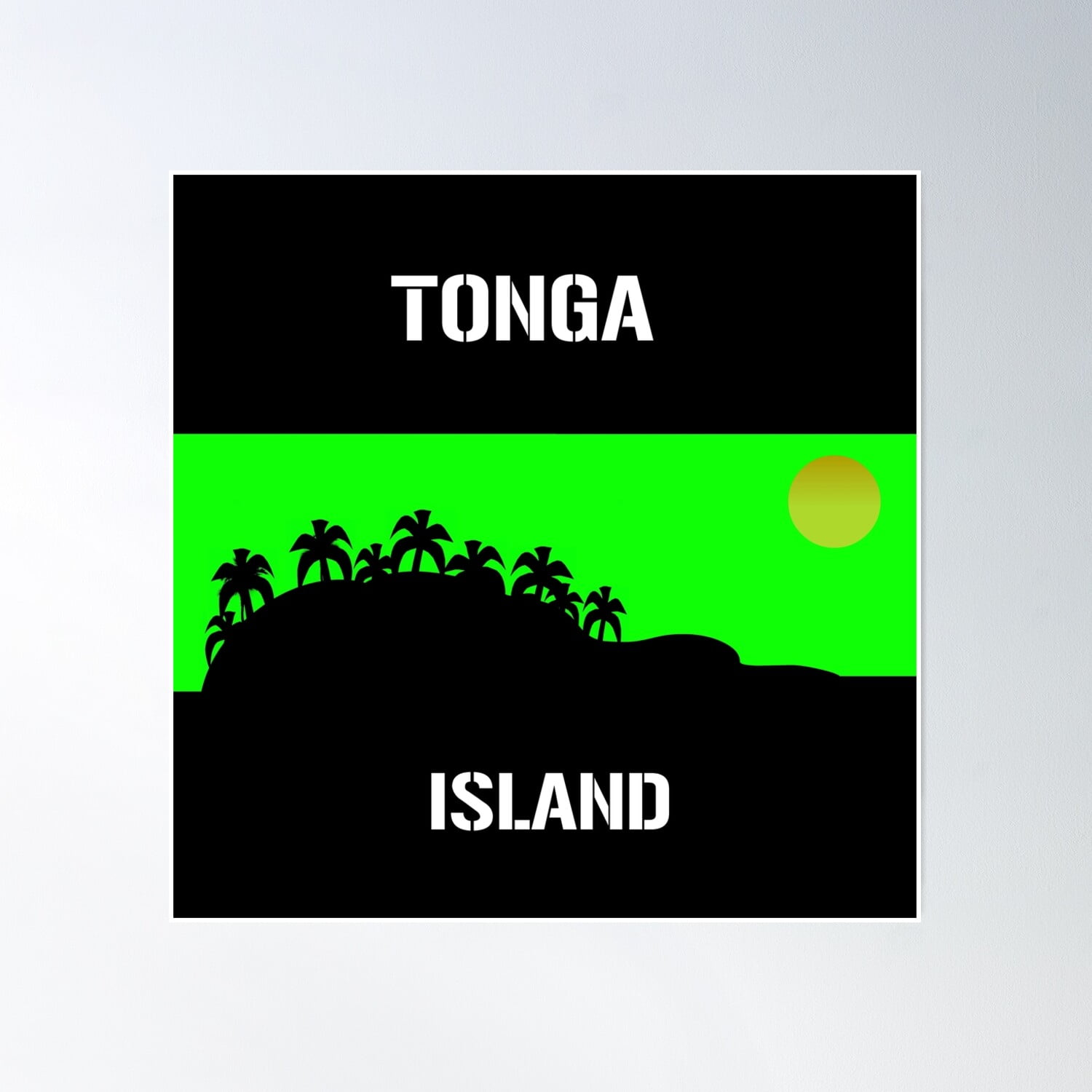 Tonga Island Poster Wall Art, Modern Wall Decor, 24x24 UNFRAMED ...