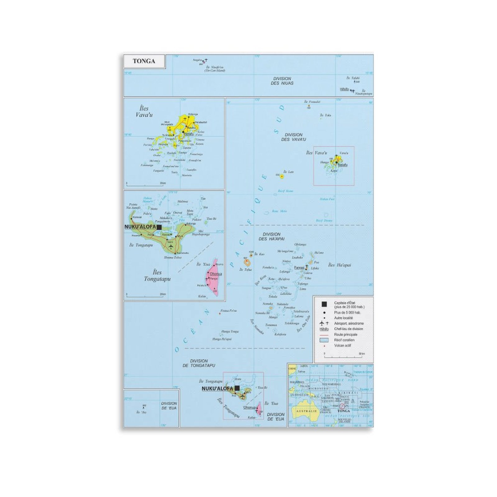 Tonga Map Posters Poster Cool Artworks Painting Wall Art Canvas Prints ...