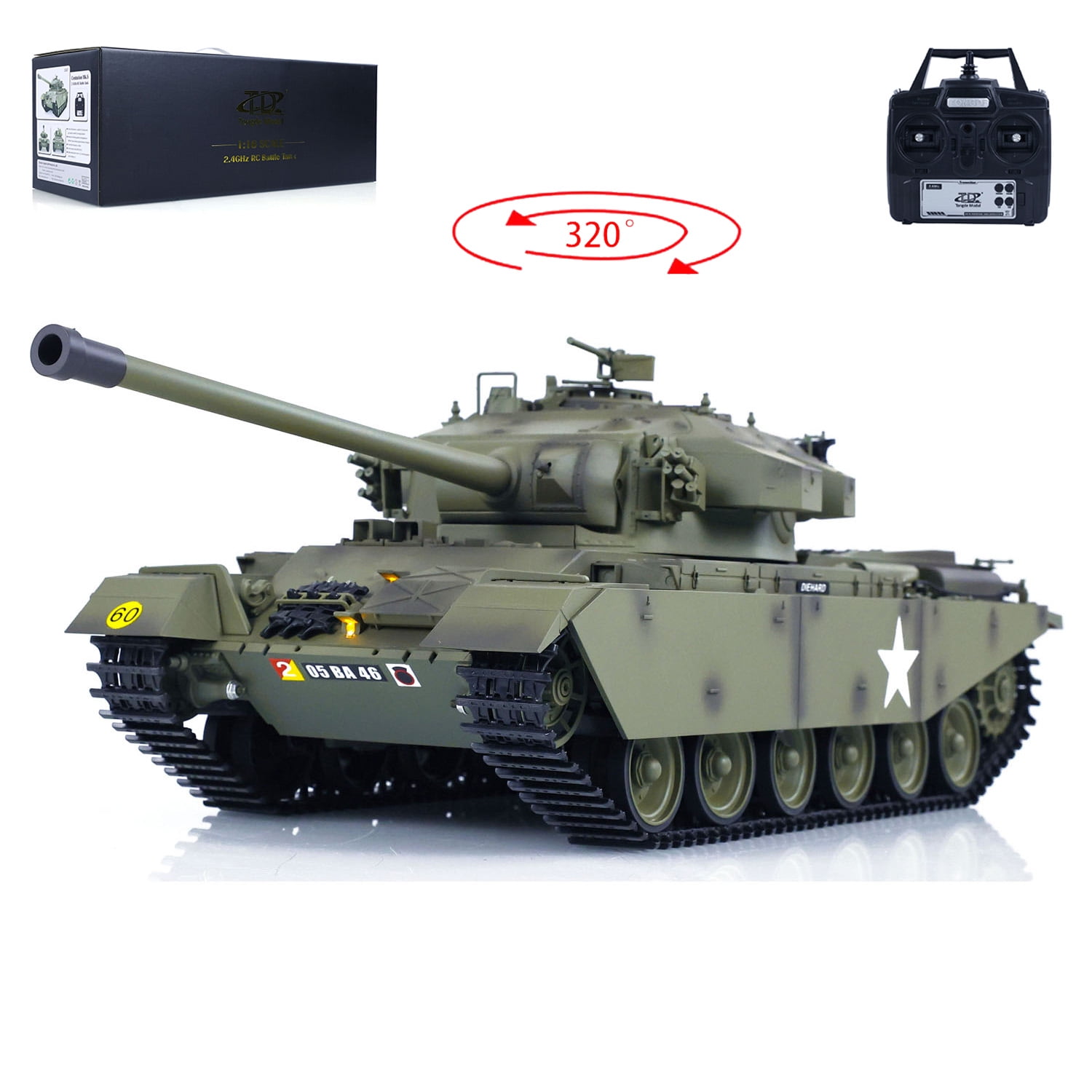 Tongde 1/16 RC Tank Centurion MK5 Electric Tanks Infrared Battle System ...
