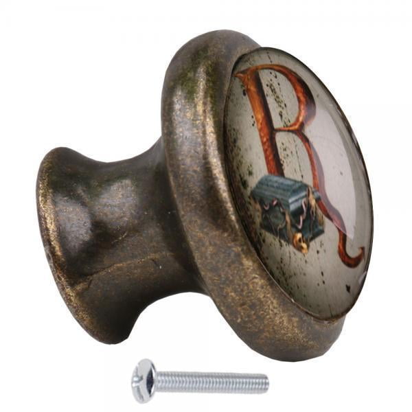 Tongina 10xGothic Round Letter R Cupboard Cabinet Alphabet Door knob ...