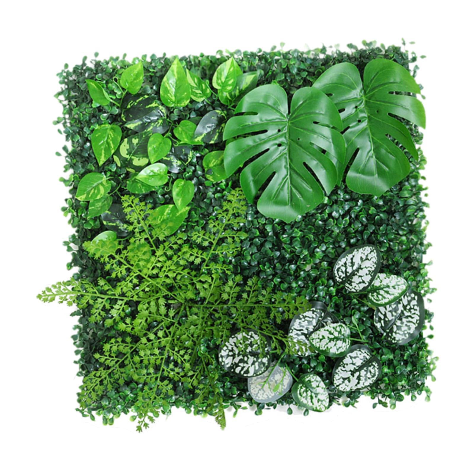 Tongina 19"x 19" Artificial Grass Wall Panel,Green Greenery Backdrop ...