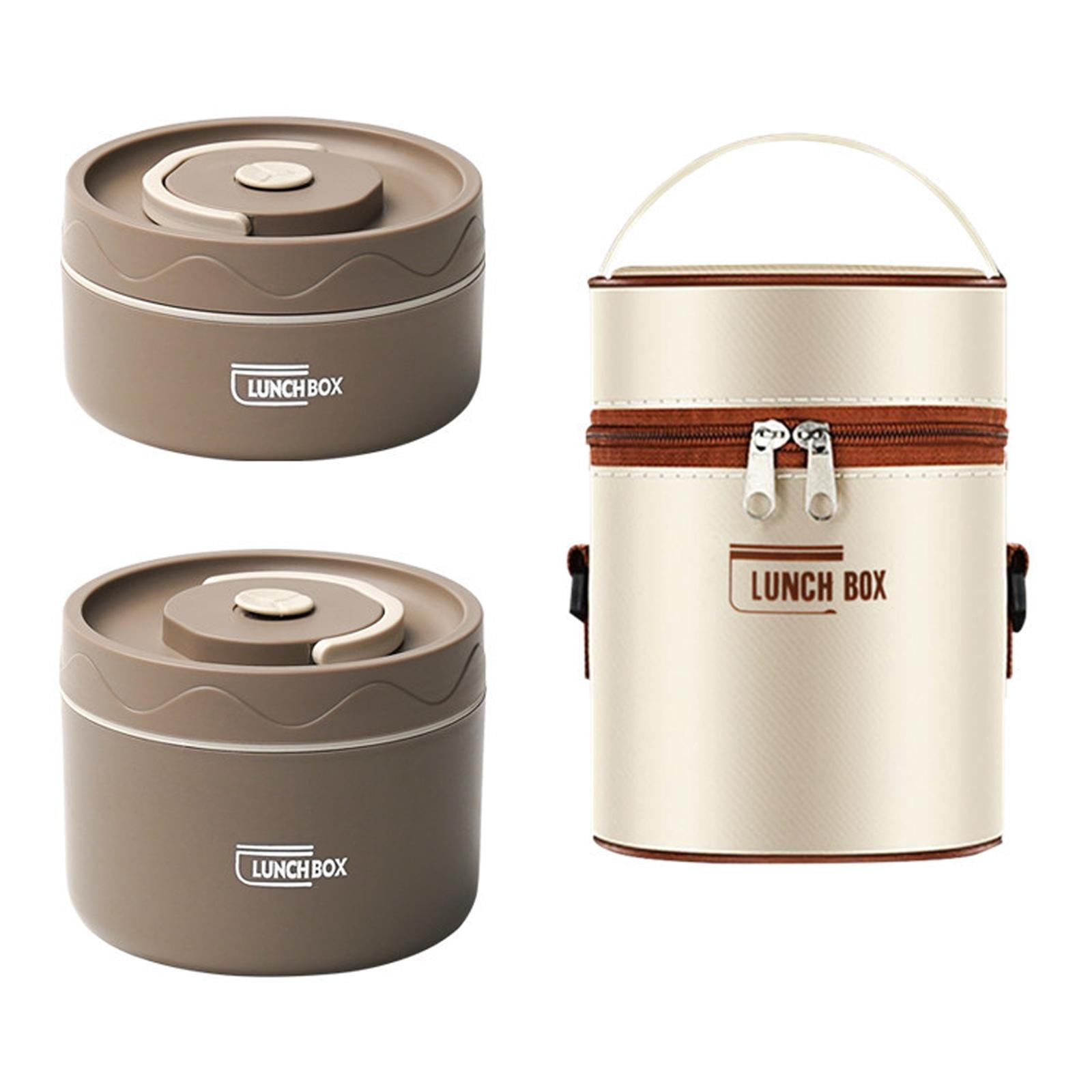 Tongina 2 Pieces Insulated Lunch Box Bento Box Lightweight with Cover ...