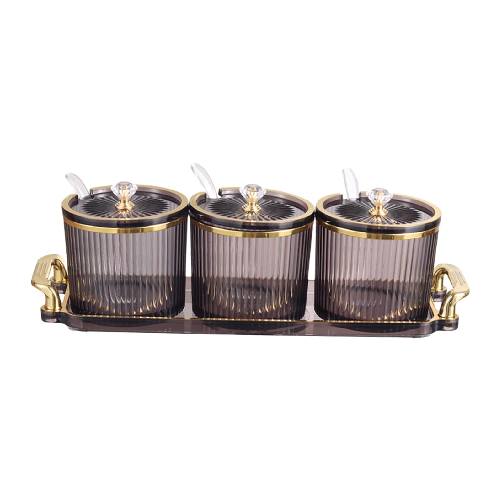 Tongina 3x Spice Serving Jars Set Decorative Storage Seasoning ...