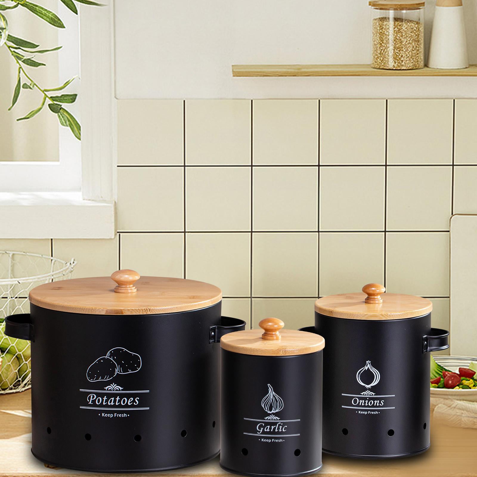 Tongina 3xPotato Onion Garlic Pot with 2 Handles, Fruit Pots Food ...