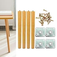 LAVANE 10'' Wooden Furniture Legs, Set of 4, Unfinished DIY Replacement ...