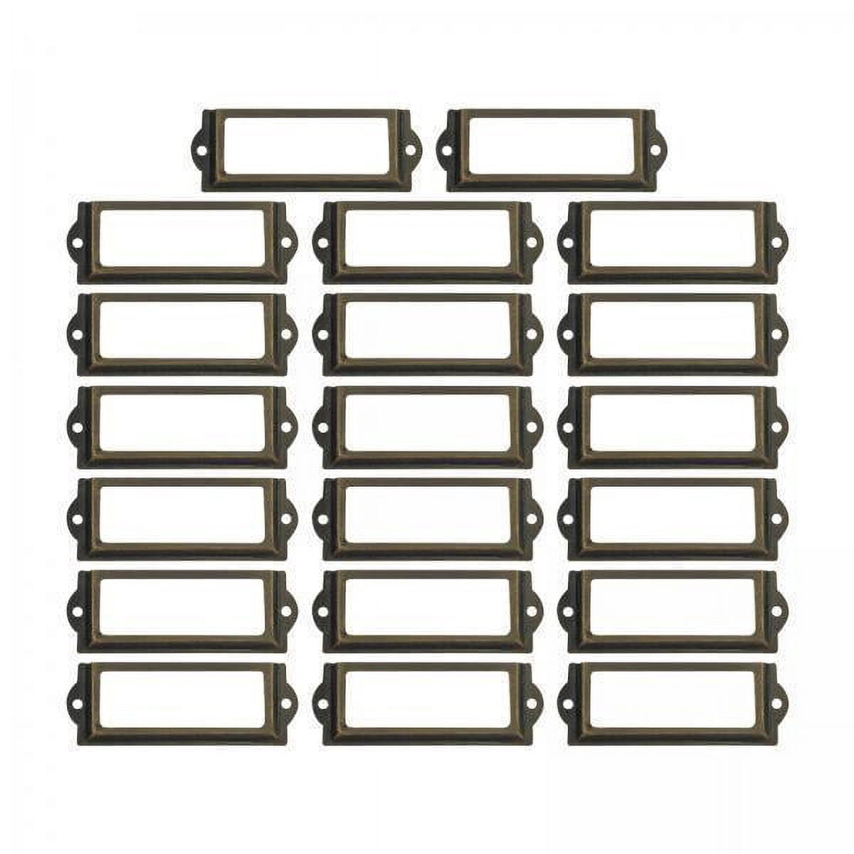 Tongina 4x20x File Label Holder Metal Frame Drawer Tag for Cupboard ...
