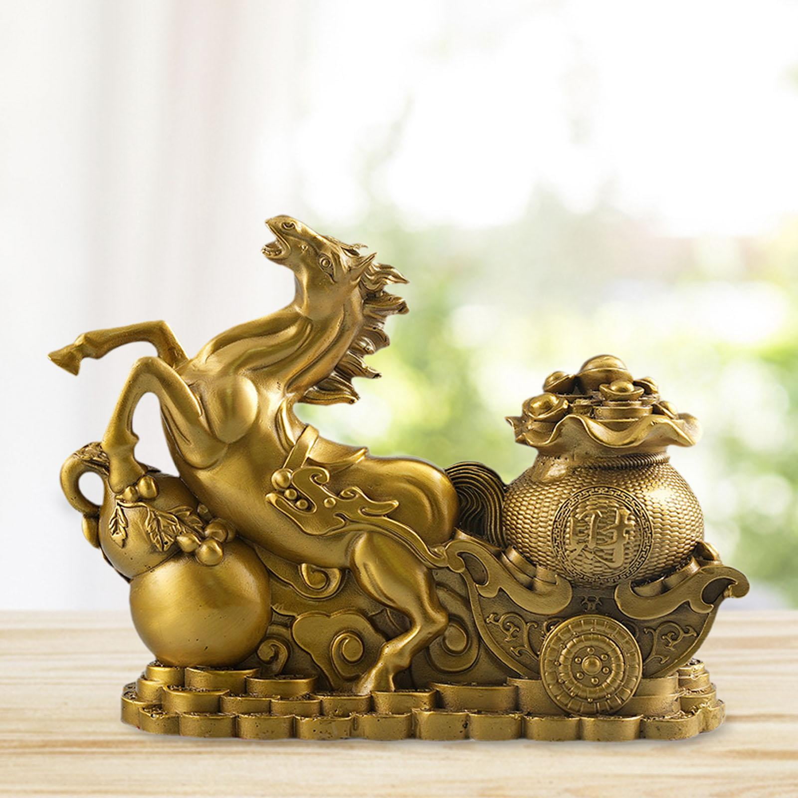 Tongina Animal Sculpture Horse Statue Collectible Brass Figurine ...