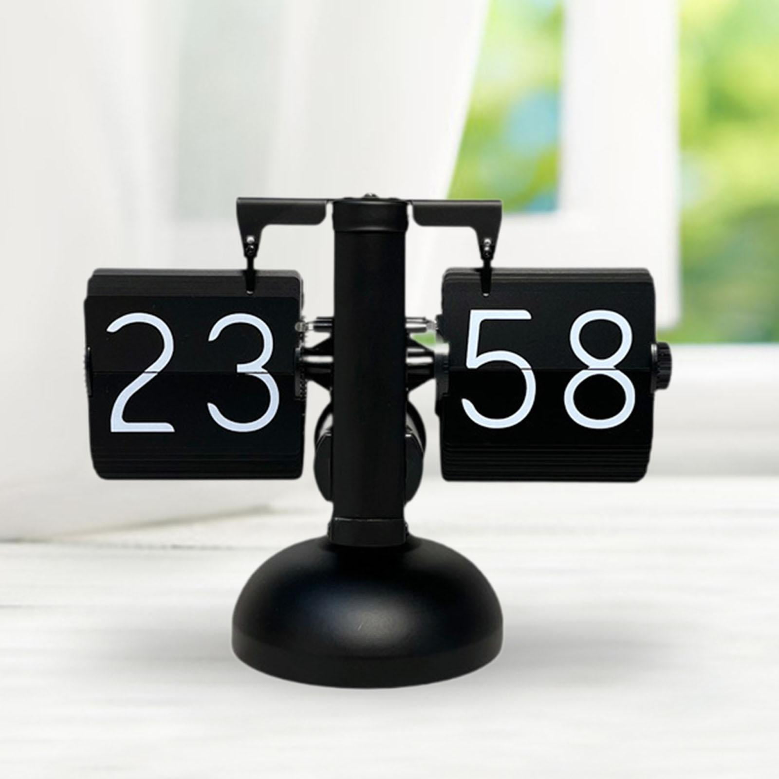 Tongina Auto Flip Clock Large Number Table Clock Retro Digital Flip ...