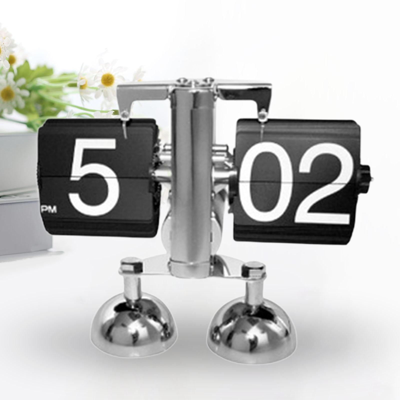 Tongina Auto Flip Clock Large Number Table Clock Retro Digital Flip ...