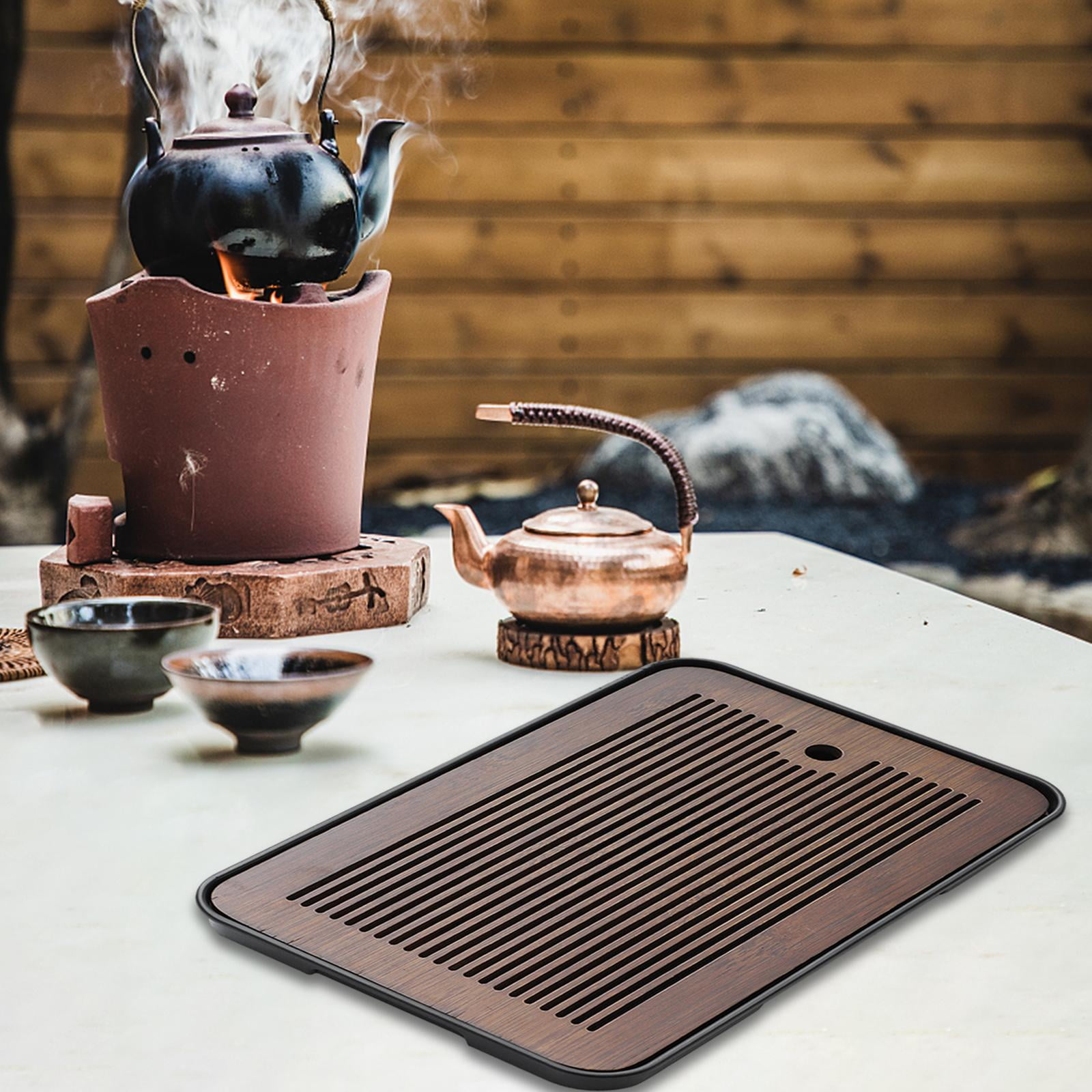 Tongina Bamboo Tea Drian Tray Bamboo Tea Set Tray Chinese Tea Table ...