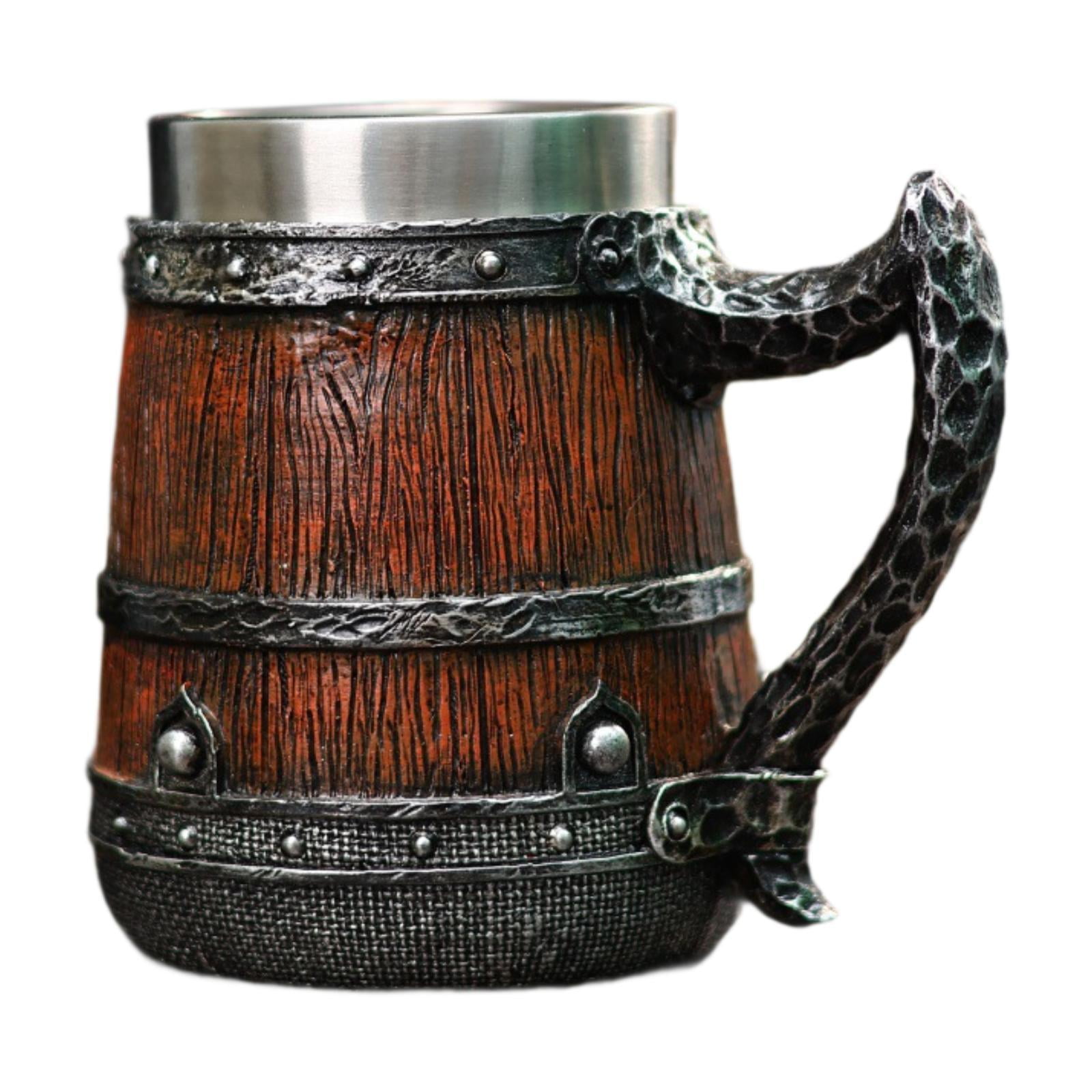 Tongina Barrel Beer Mug Bar Restaurant Mug Camping Tumbler Stainless ...