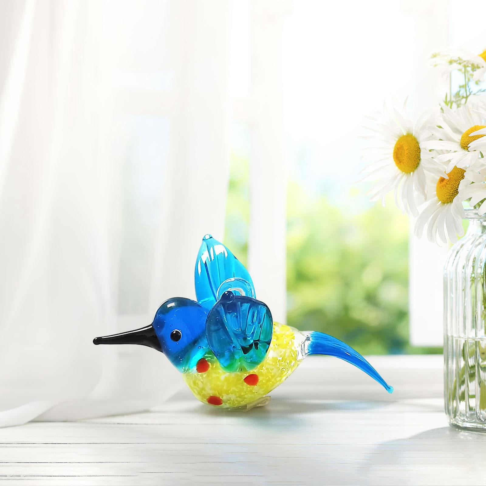 Tongina Bird Figure, Desktop Ornament, Small Stained Glass Animal ...