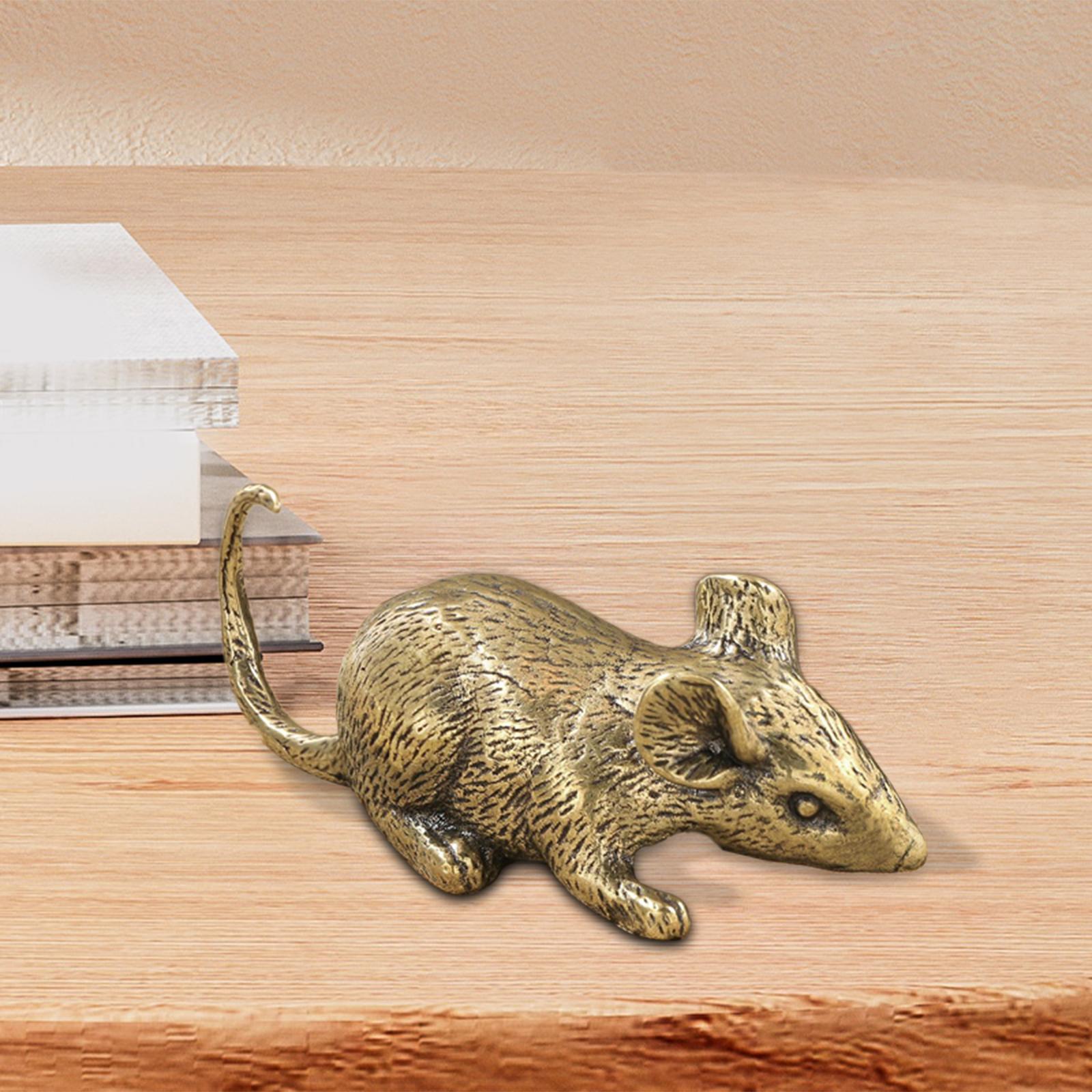 Tongina Brass Mouse Statue Mouse Figurine Collections Home Decoration ...