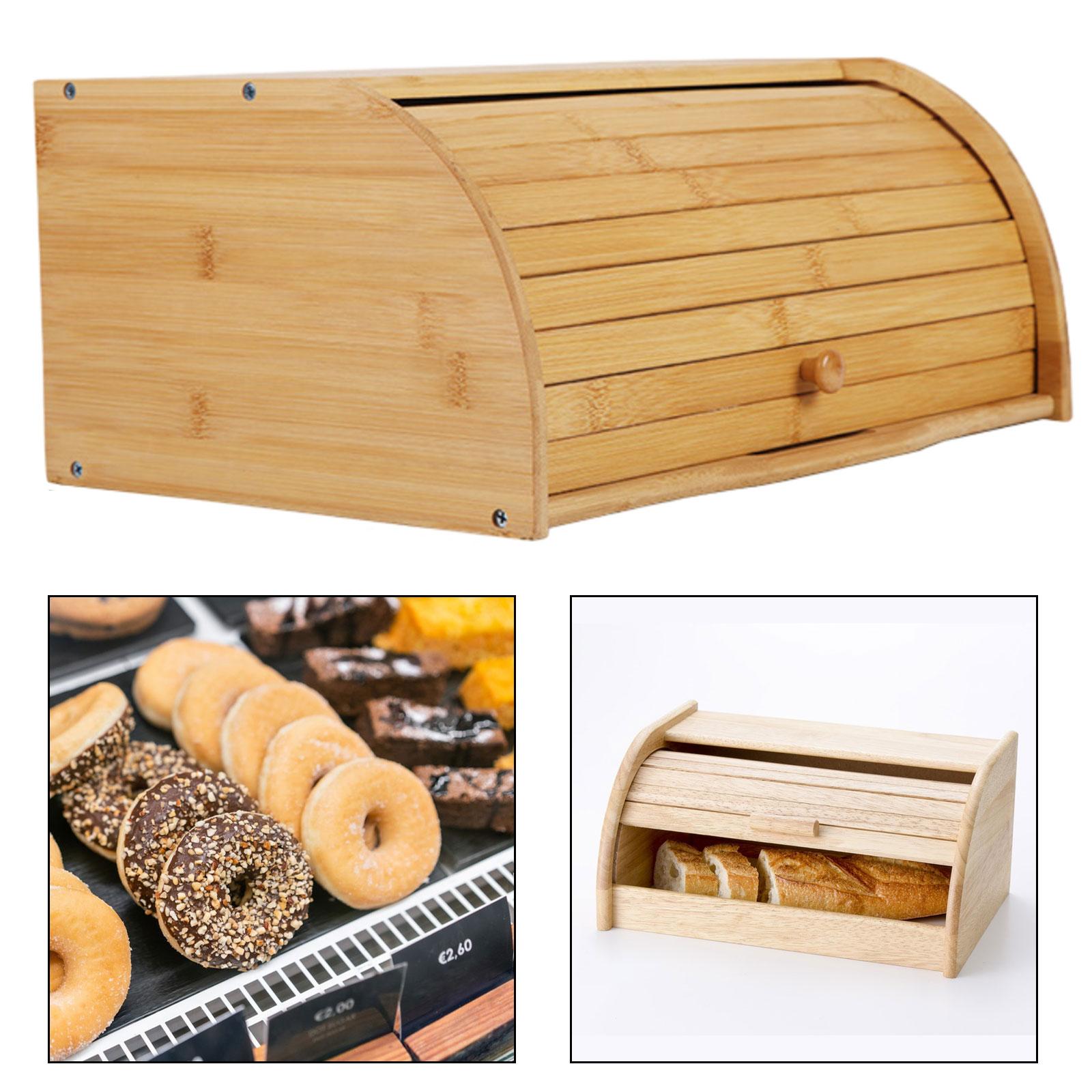 Tongina Bread Box Bin with Roll Lid Bread Bin Holder Organization ...