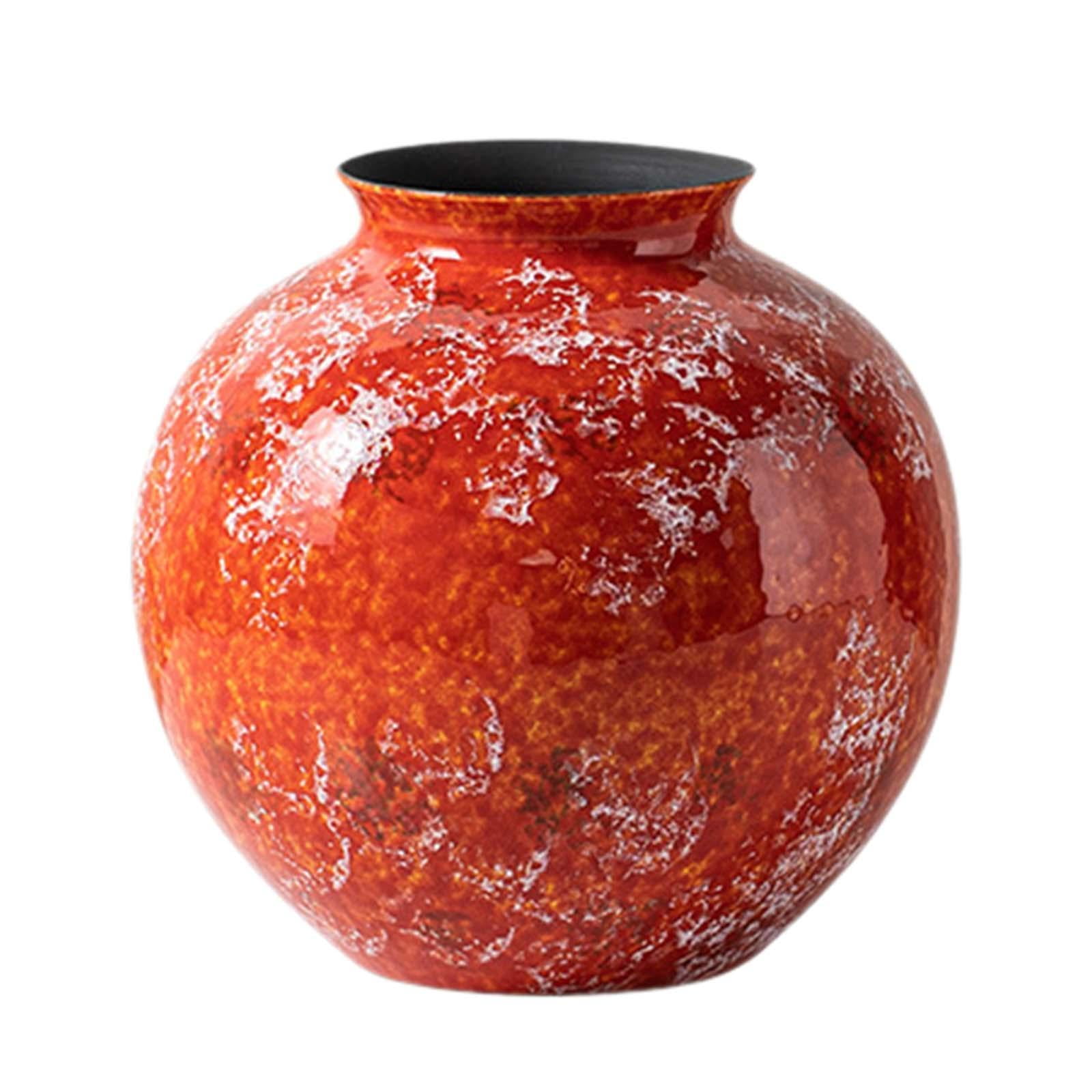 Tongina Ceramic Red Vase Desktop Ceramic Vase Modern Flower Vases ...