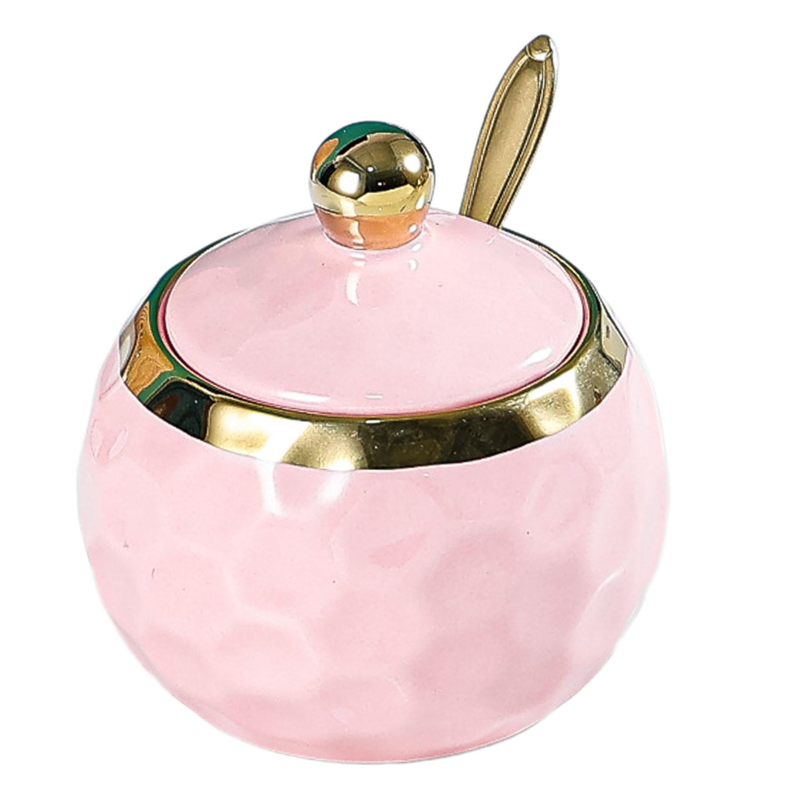 Tongina Ceramic Sugar Bowl Container with Lid and Spoon Spice Seasoning ...