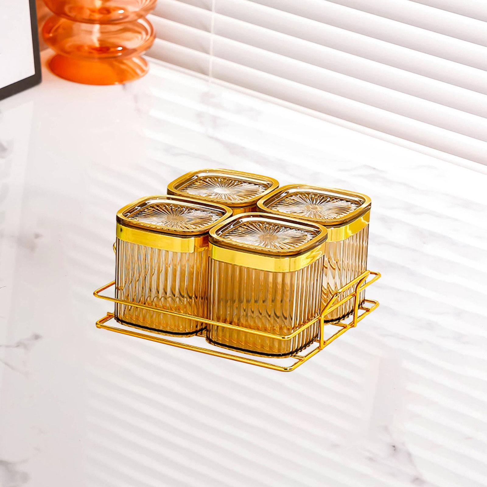 Tongina Clear Condiment Canister Snack Serving Plate with Base Nordic ...