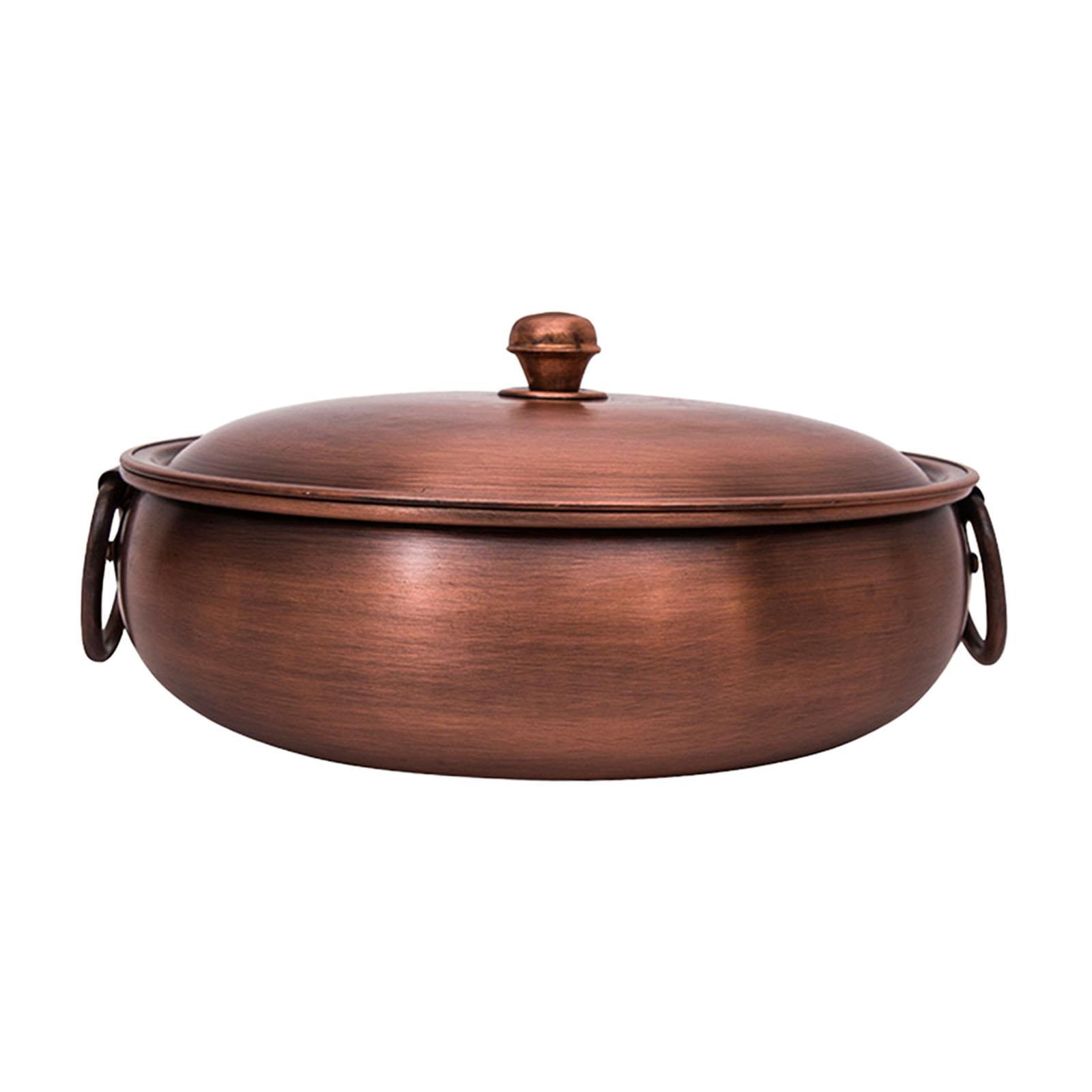 Tongina Copper Hot Pot Chafingdish with Lid Reinforced Easy to Store ...