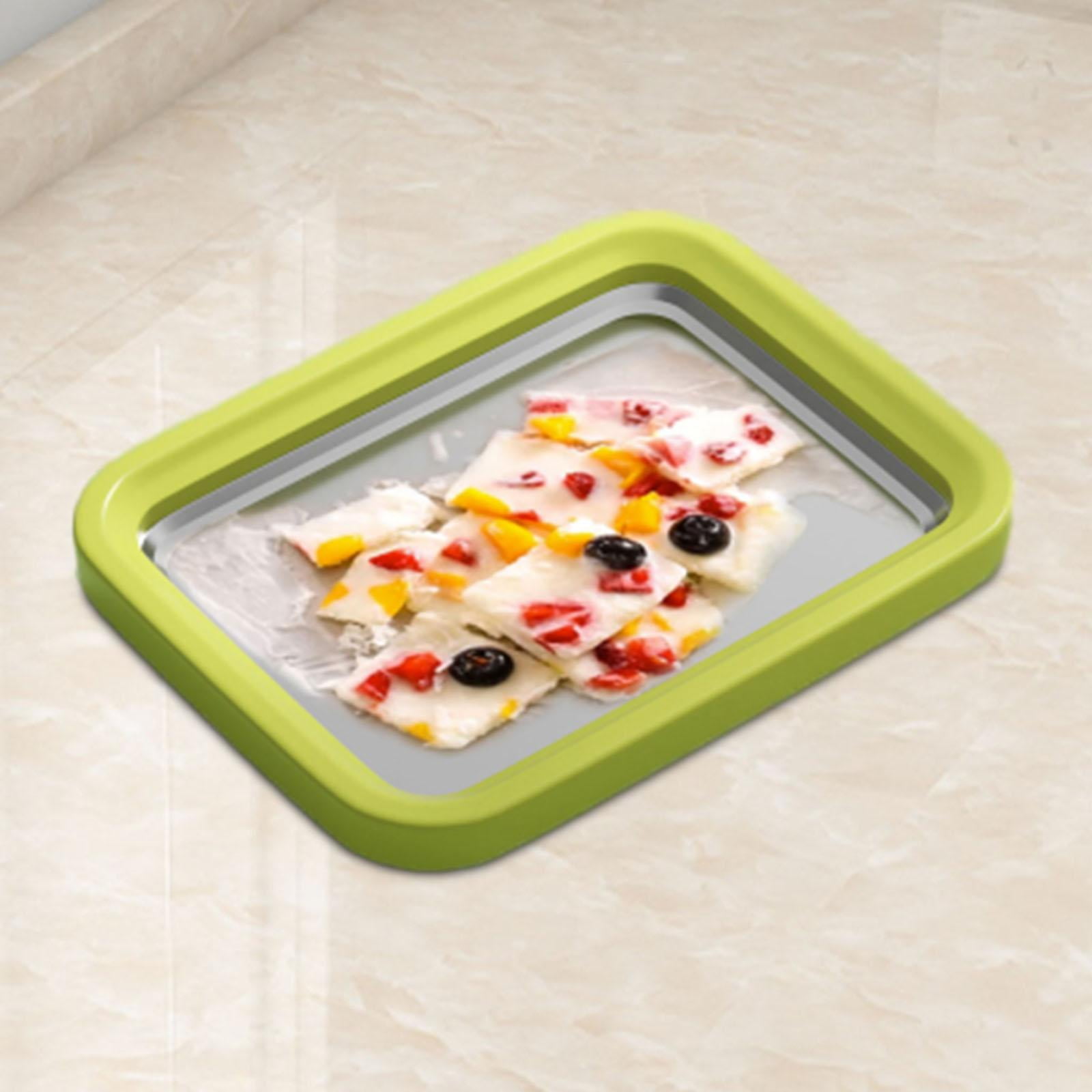 Tongina DIY Ice Cream Maker Roller Pan with 2 Scrapers Household ...