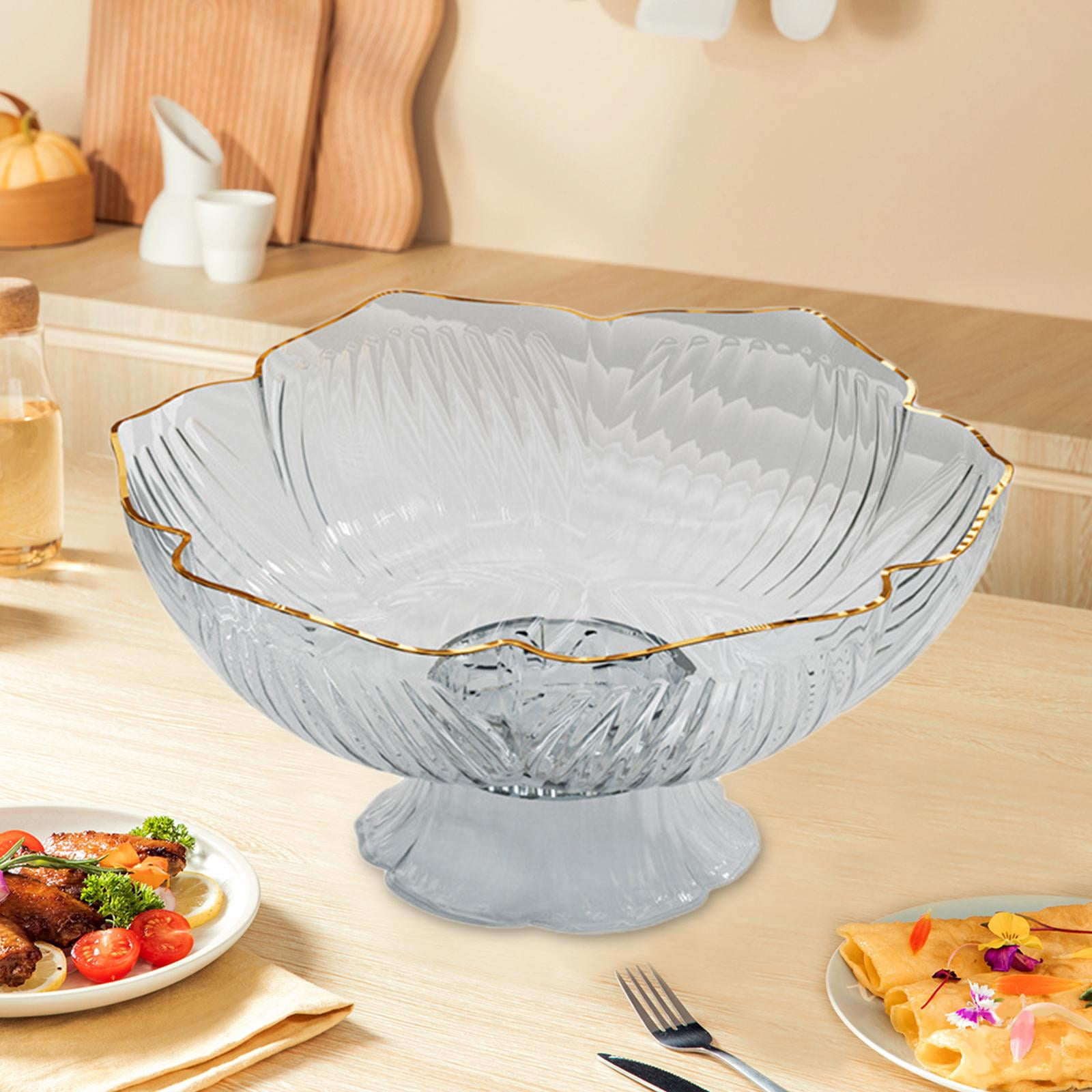 Tongina Decorative Pedestal Bowl Round Fruit Holder for Kitchen Counter ...