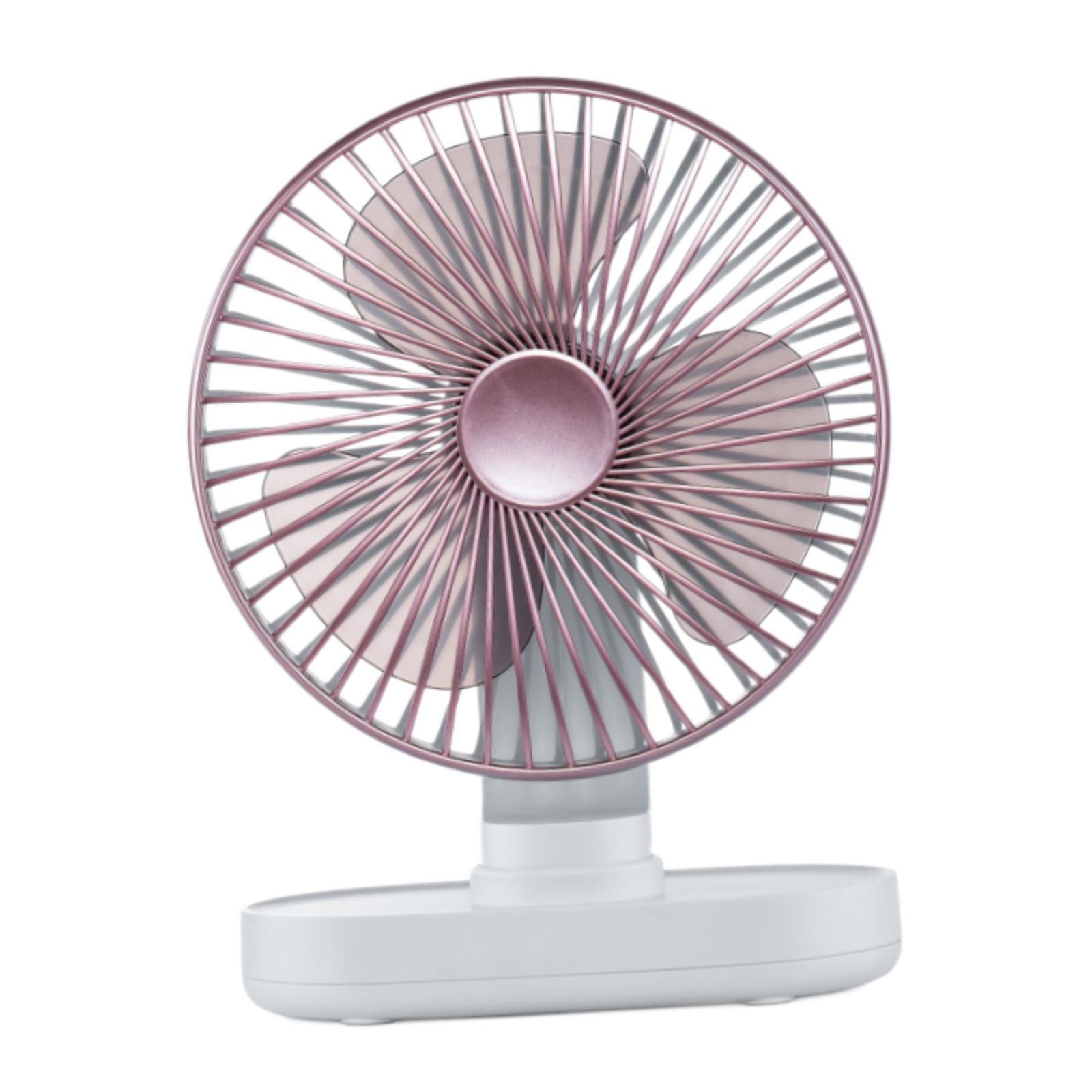 Tongina Desk Fan Portable Small Fan with 4 Speeds Versatile Oscillating ...