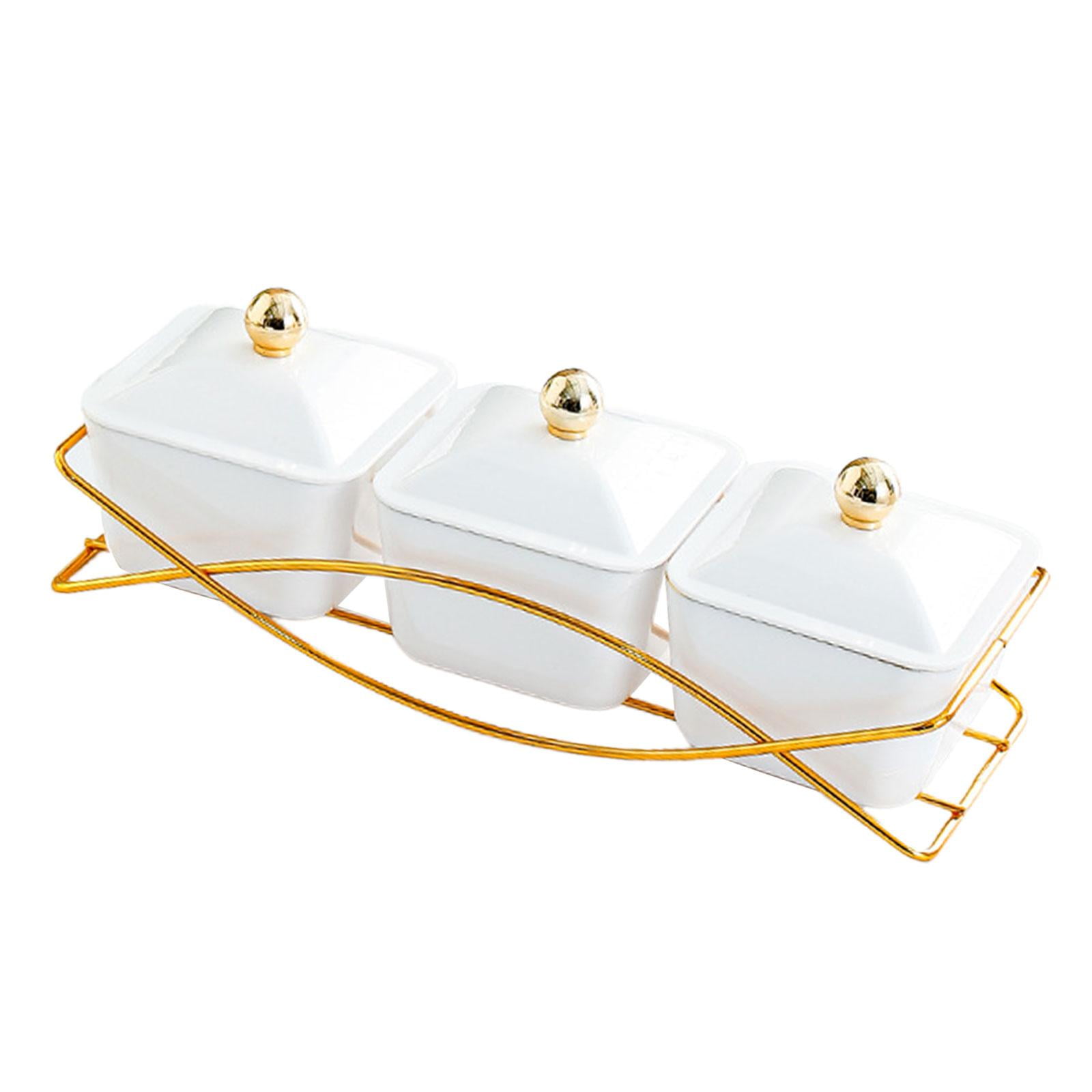 Tongina Dessert Dividing Plate, Divided Snack Serving Bowls with Lid ...