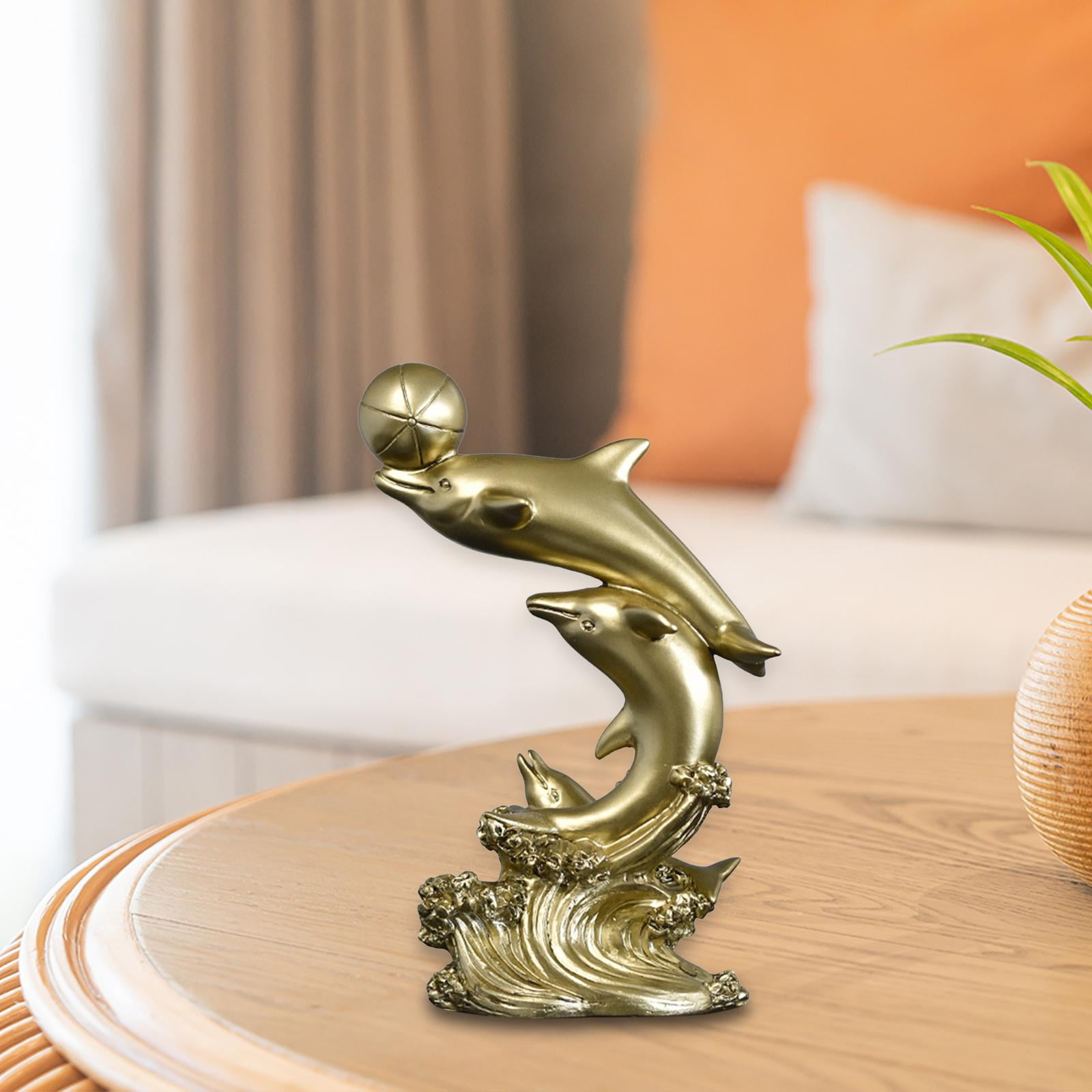 Tongina Dolphin Figurine Decorative Statue Modern Collectible Tabletop ...