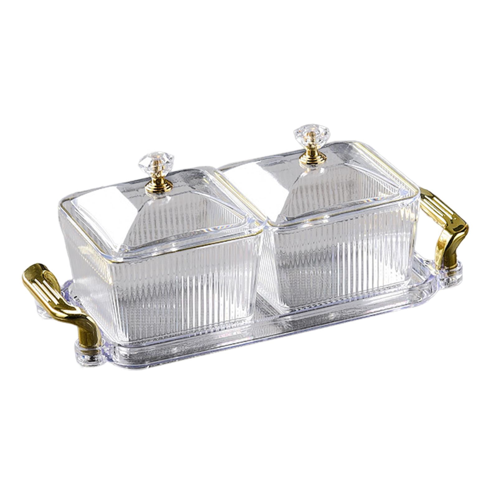 Tongina Dried Fruit Plate Candy Nuts Dish with Lid, Snacks Dish ...