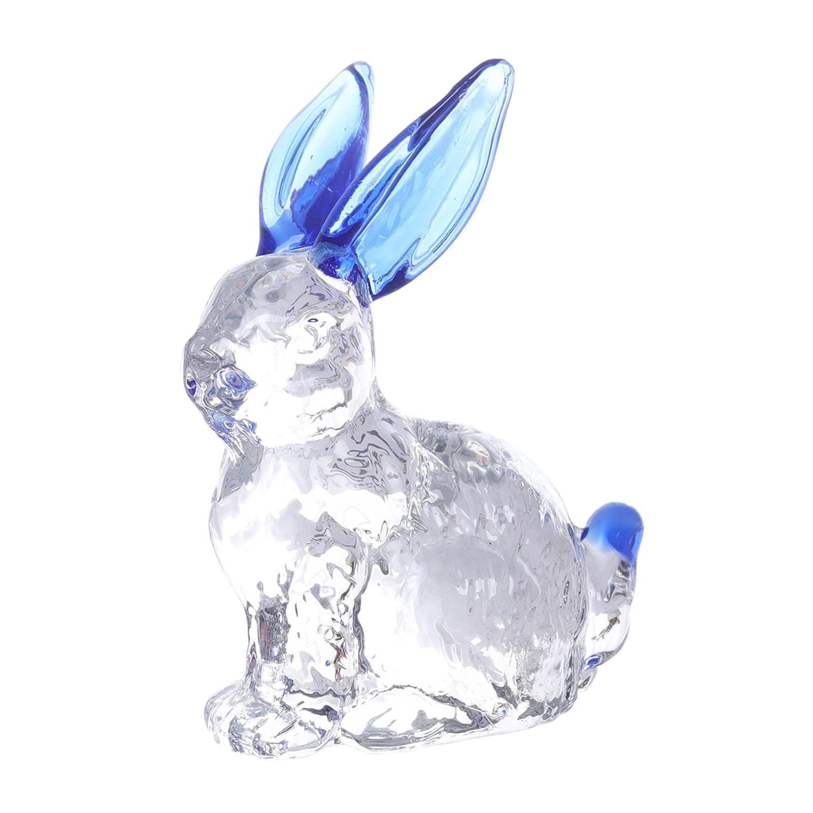 Tongina Easter Rabbit Figurine Animal Sculpture Bunny Statue Glass ...