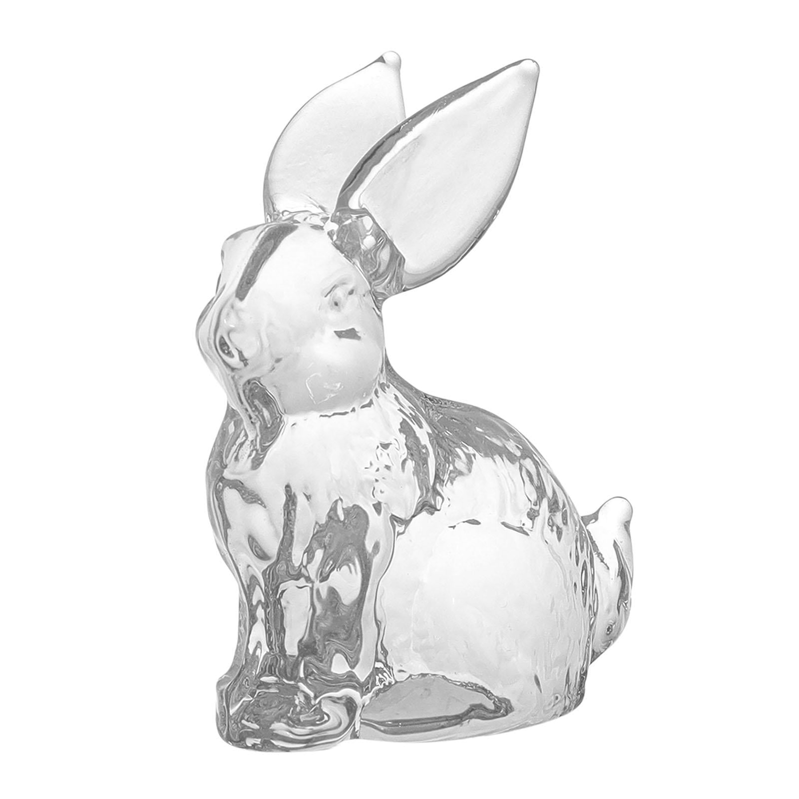 Tongina Easter Rabbit Figurine Animal Sculpture Bunny Statue Glass ...