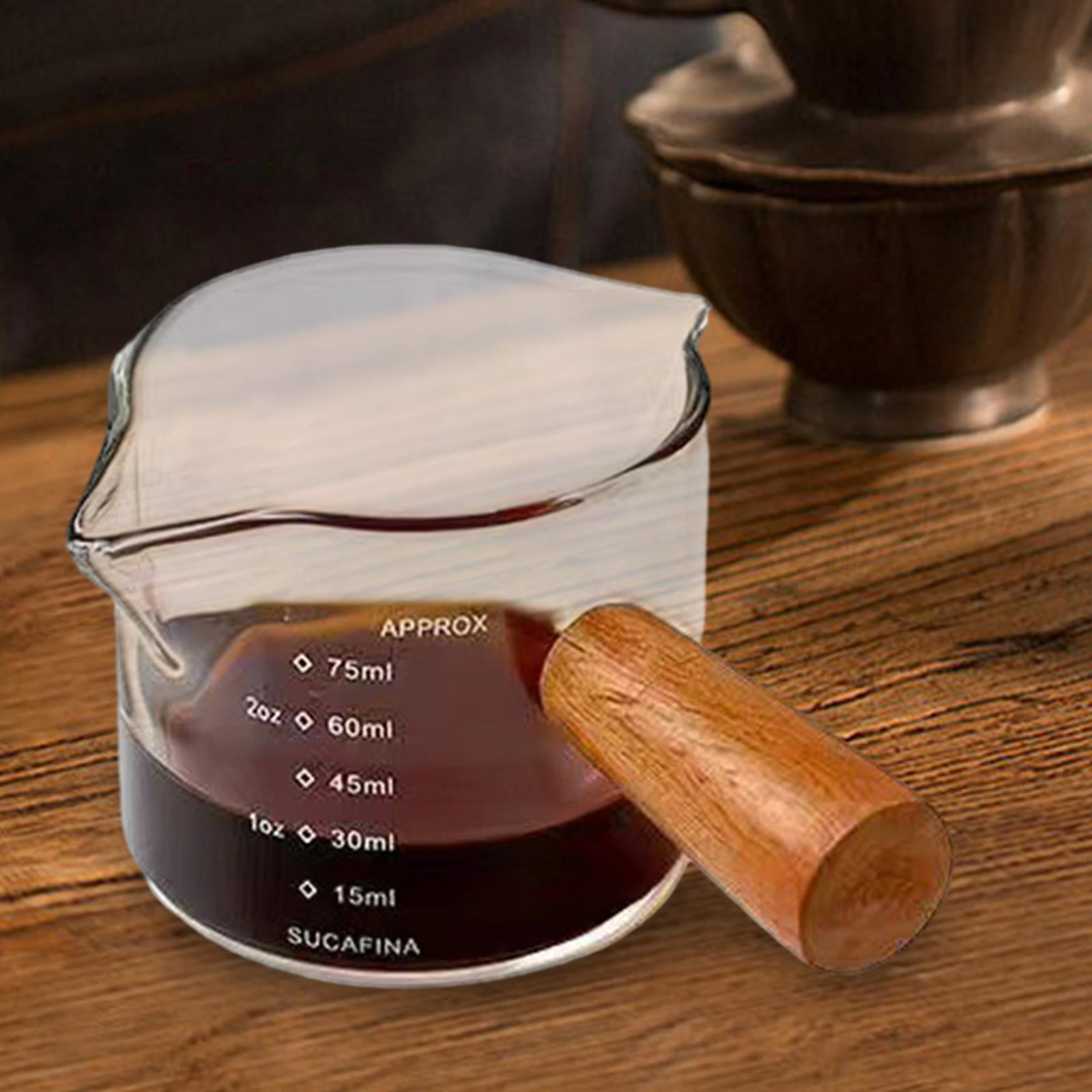 Tongina Espresso Glasses Coffee Measuring Cup, Small Glass Milk Cup ...