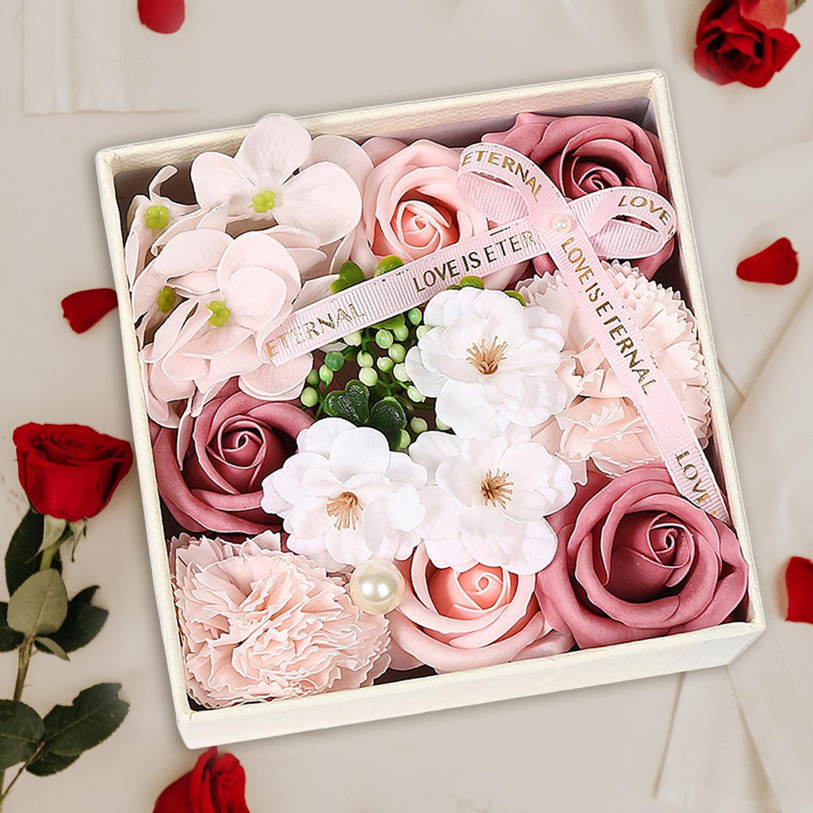 Tongina Floral Scented, Soap Flower Box, Simulated Flowers Ornament ...