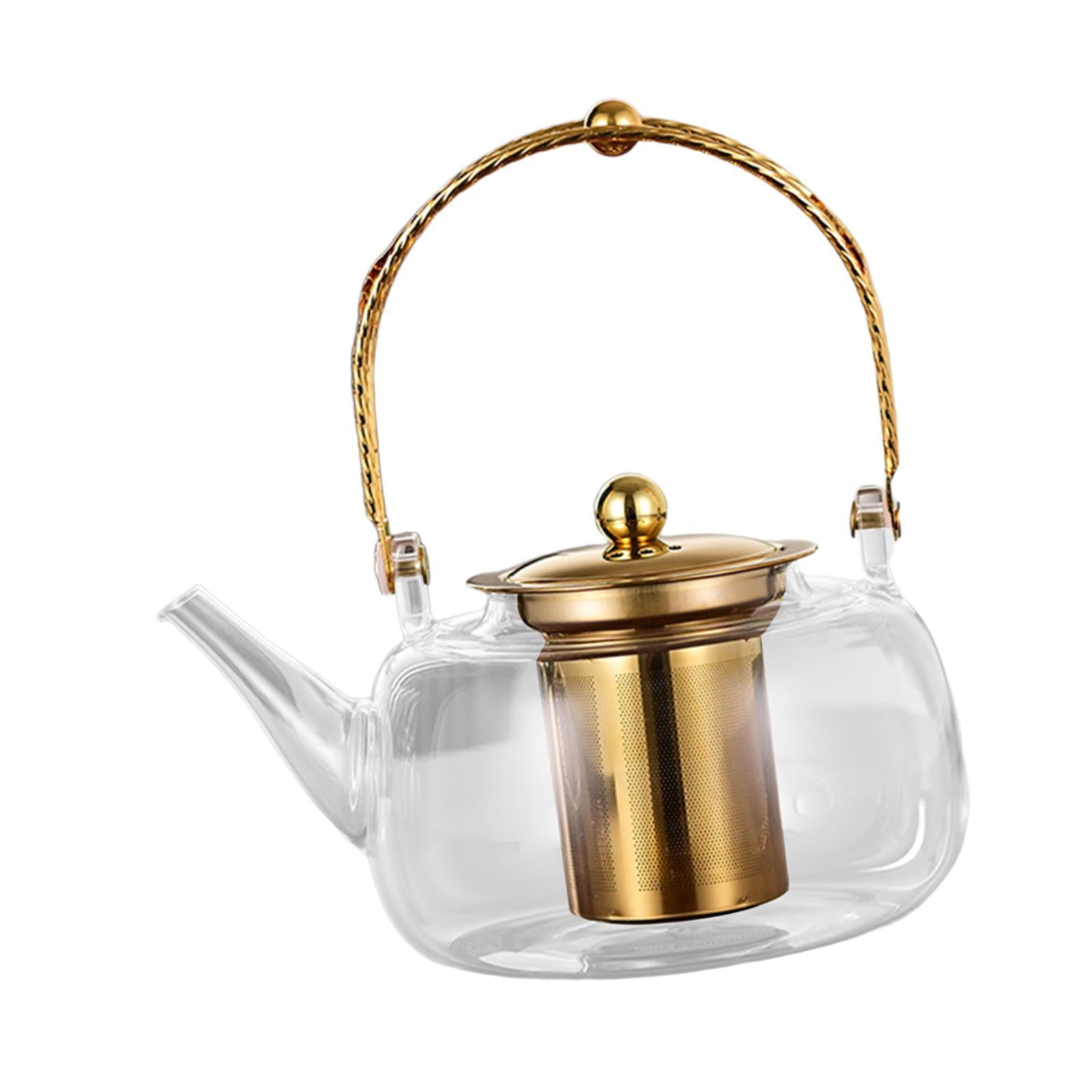 Tongina Glass Teapot Stovetop with Removable Strainer Heat Resistant ...
